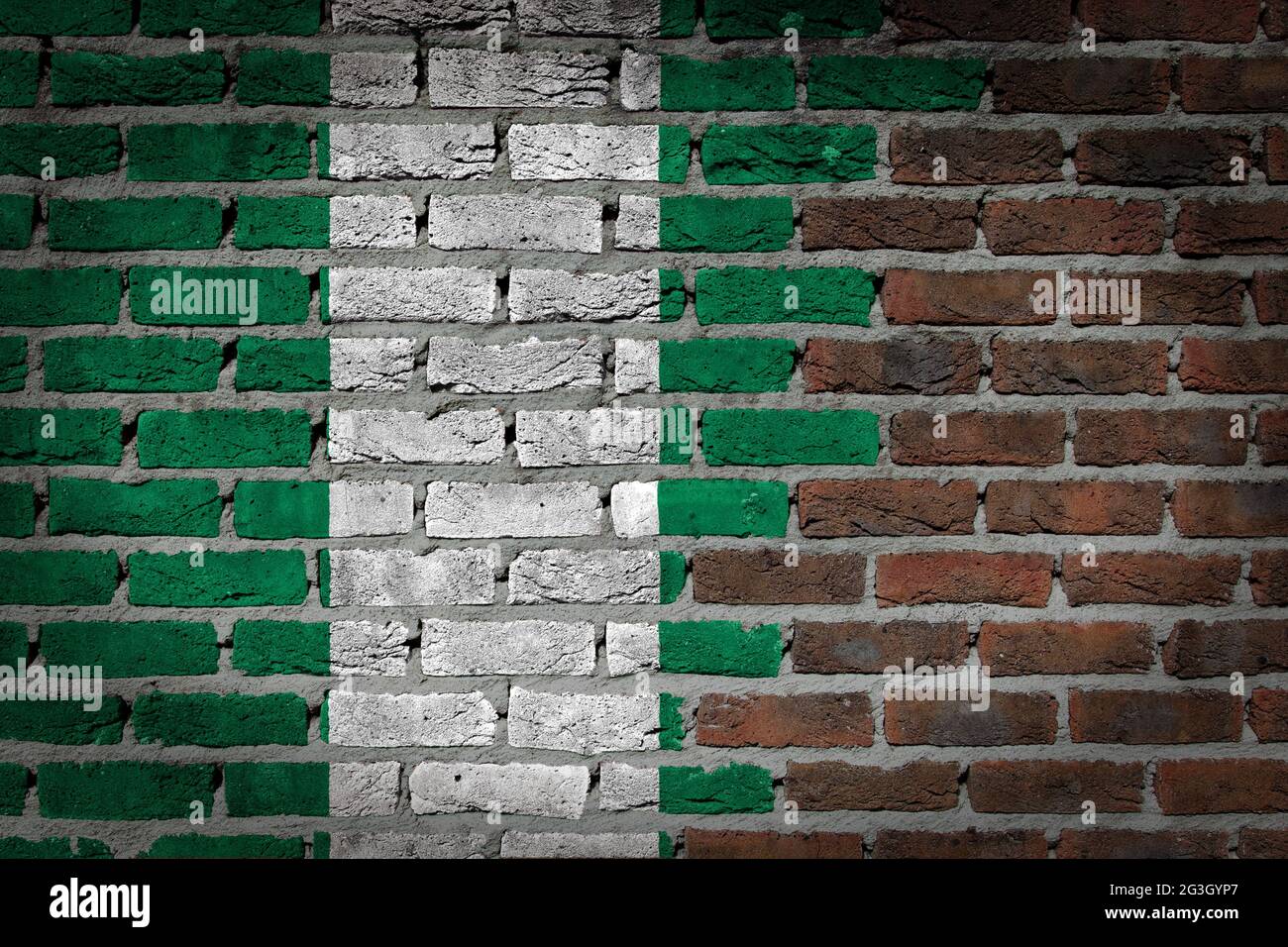 Brick wall texture with flag Stock Photo - Alamy