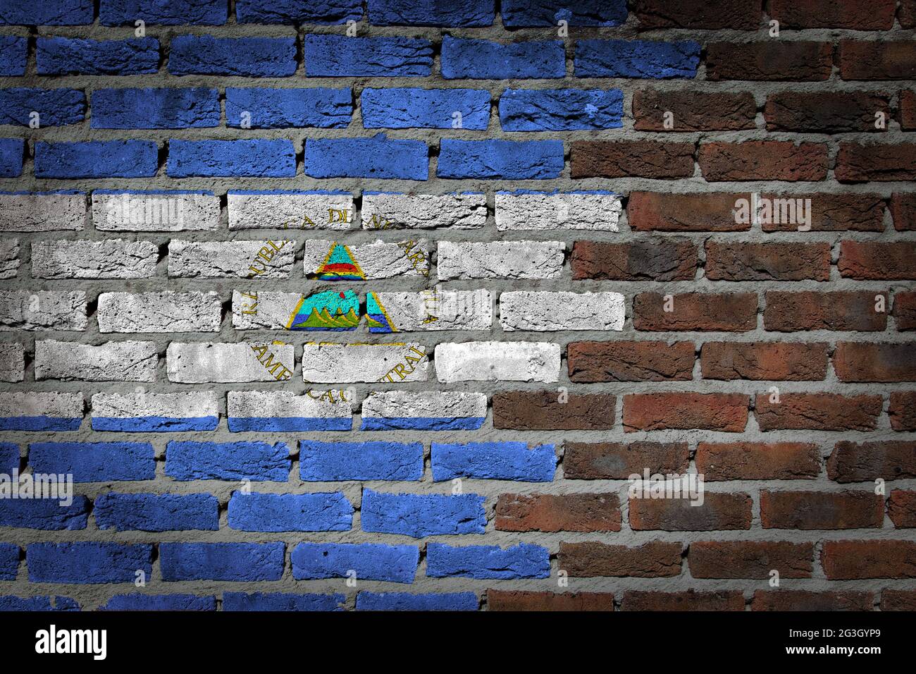 Brick wall texture with flag Stock Photo - Alamy