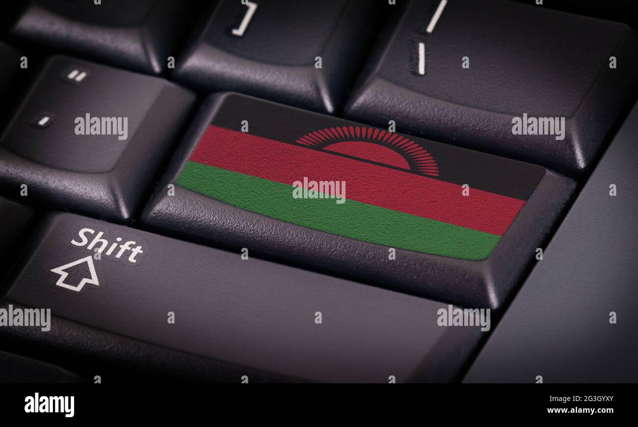 Flag on keyboard Stock Photo - Alamy
