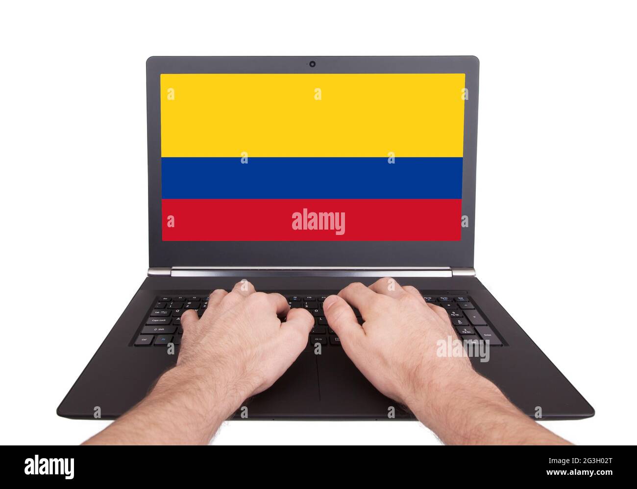 Flag colombia on computer Cut Out Stock Images & Pictures - Alamy