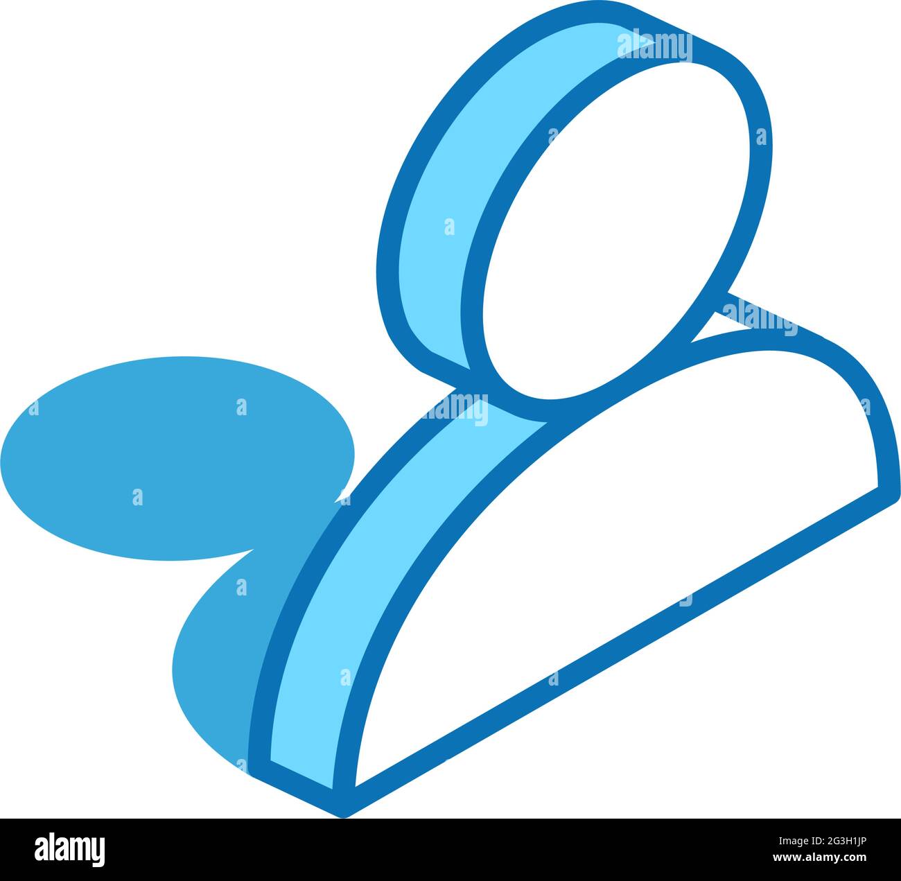 User isometric icon. Human, person, man 3D line symbol Stock Vector ...