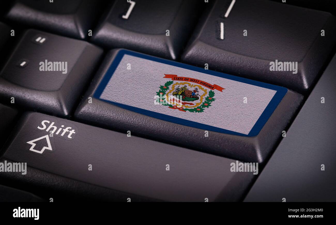 Flag on keyboard Stock Photo - Alamy