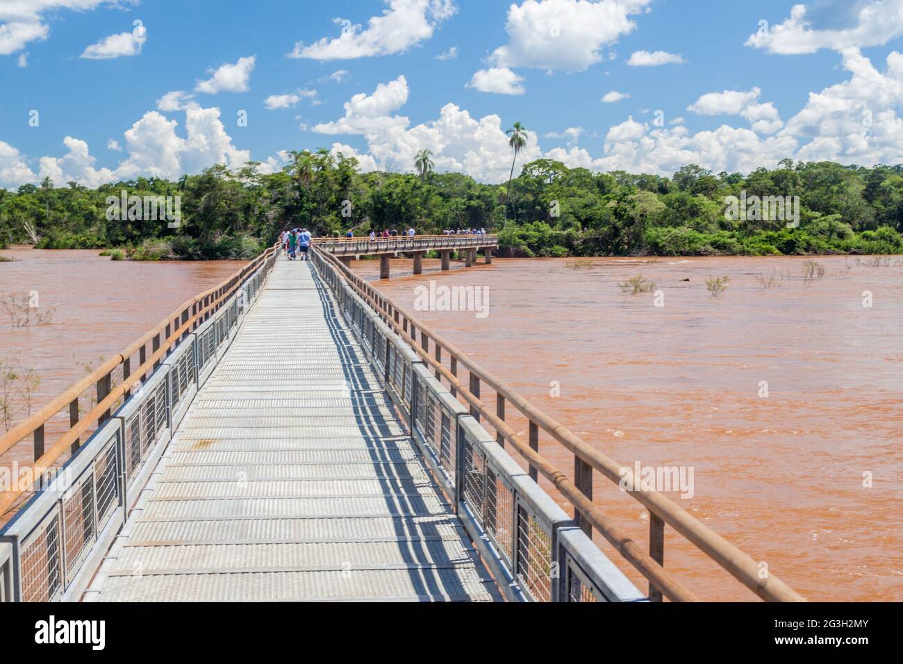 Tourist path in Iguazu National Park in Argentina Stock Photo - Alamy