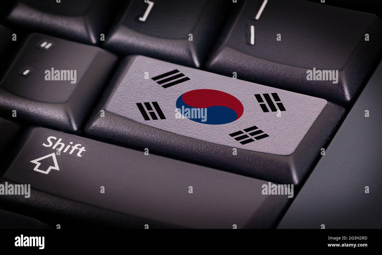 Flag on keyboard Stock Photo - Alamy