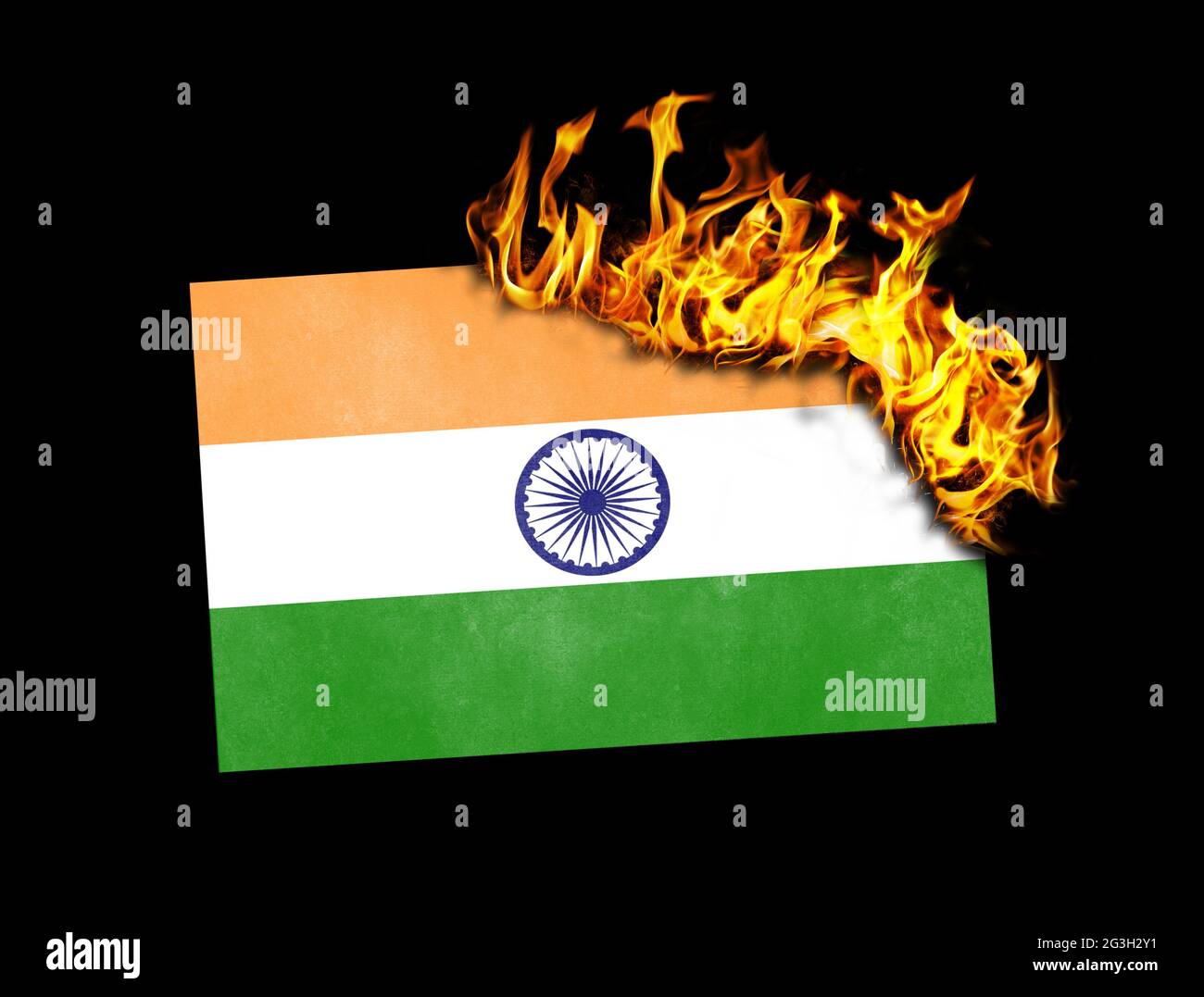 Indian flag torn hi-res stock photography and images - Alamy