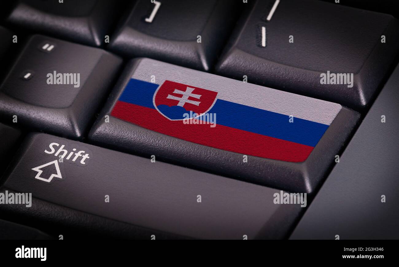 Flag on keyboard Stock Photo - Alamy