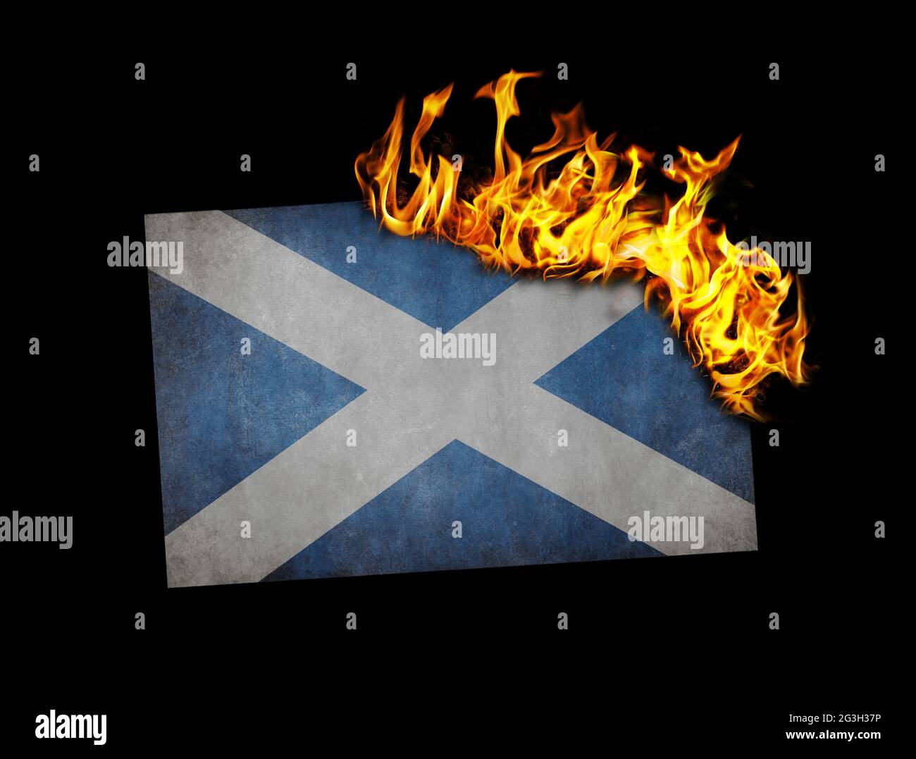 Tattered scottish flag hi-res stock photography and images - Alamy