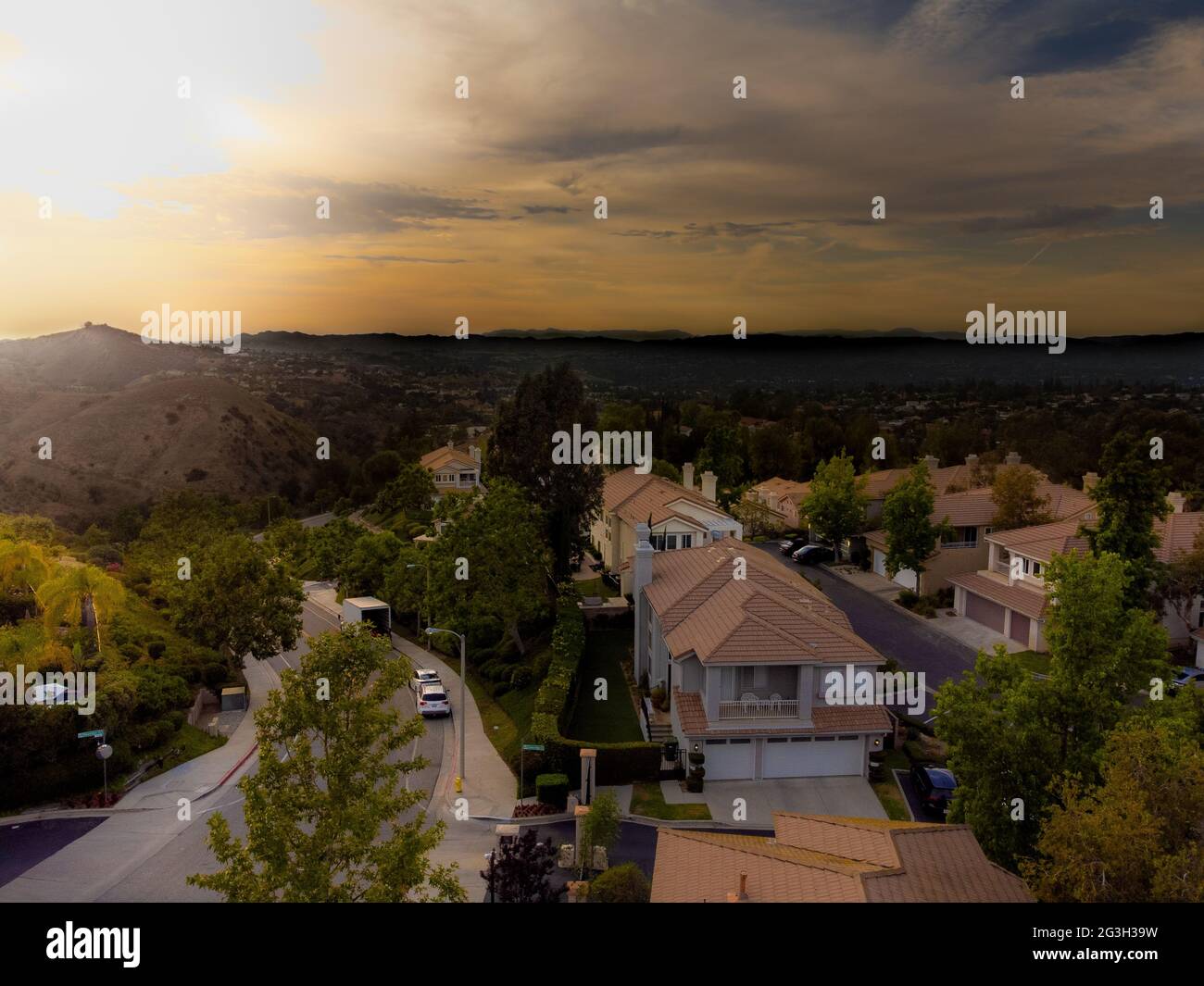 Sunset in San Fernando Valley Stock Photo - Alamy