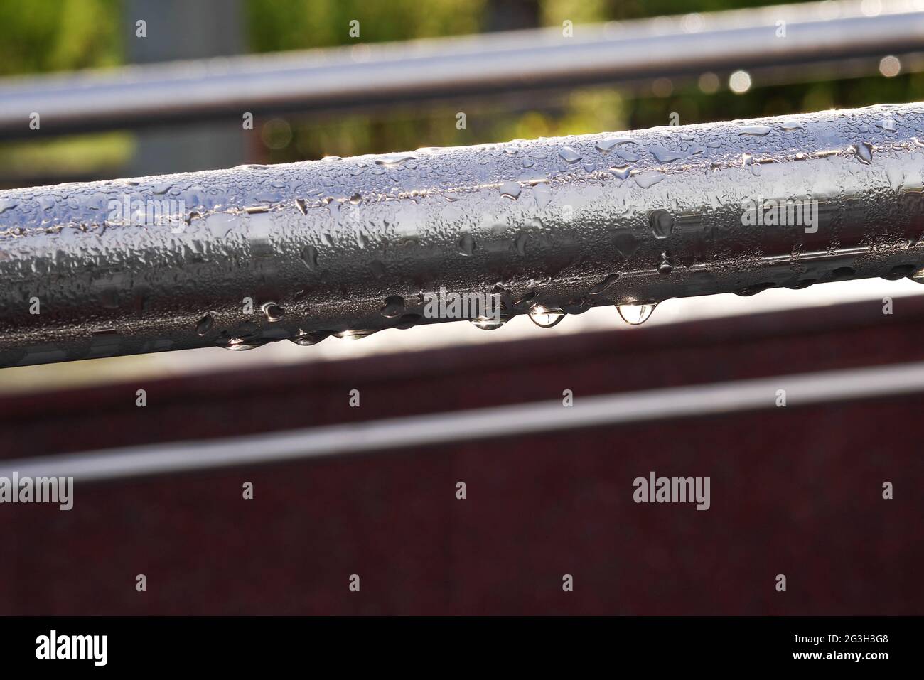 Metal railing with rain drops hi-res stock photography and images - Alamy