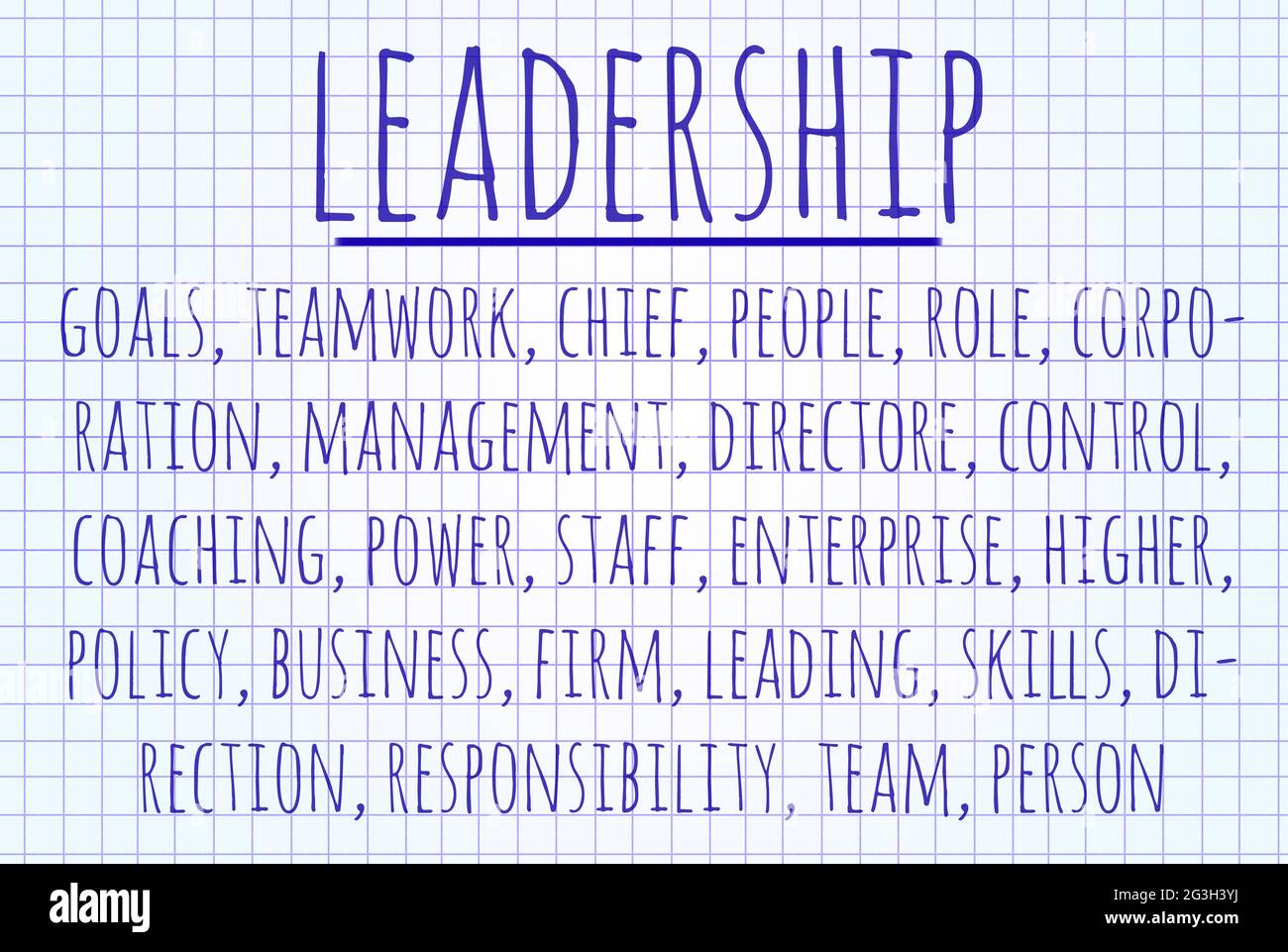 Leadership word cloud Stock Photo - Alamy
