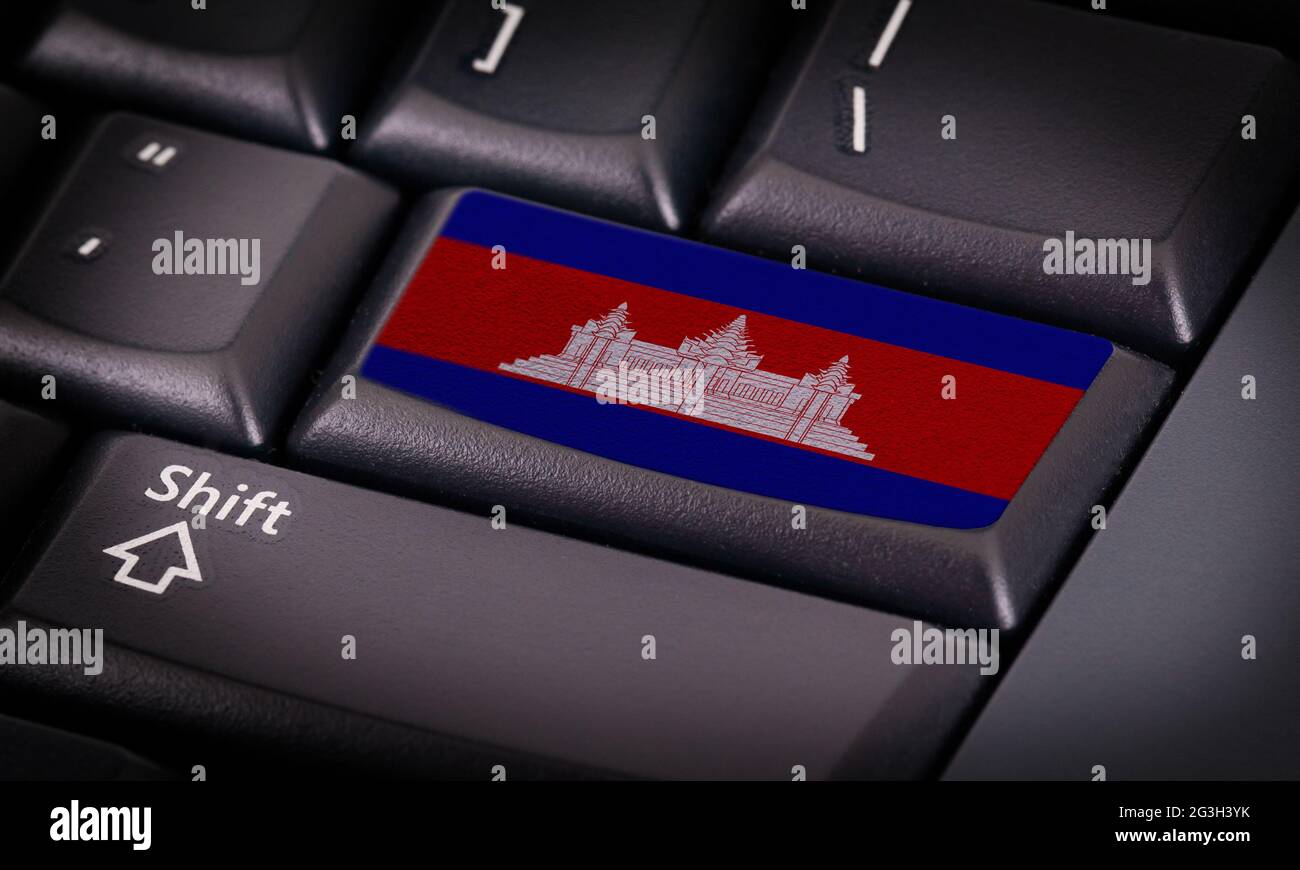 Flag on keyboard Stock Photo - Alamy
