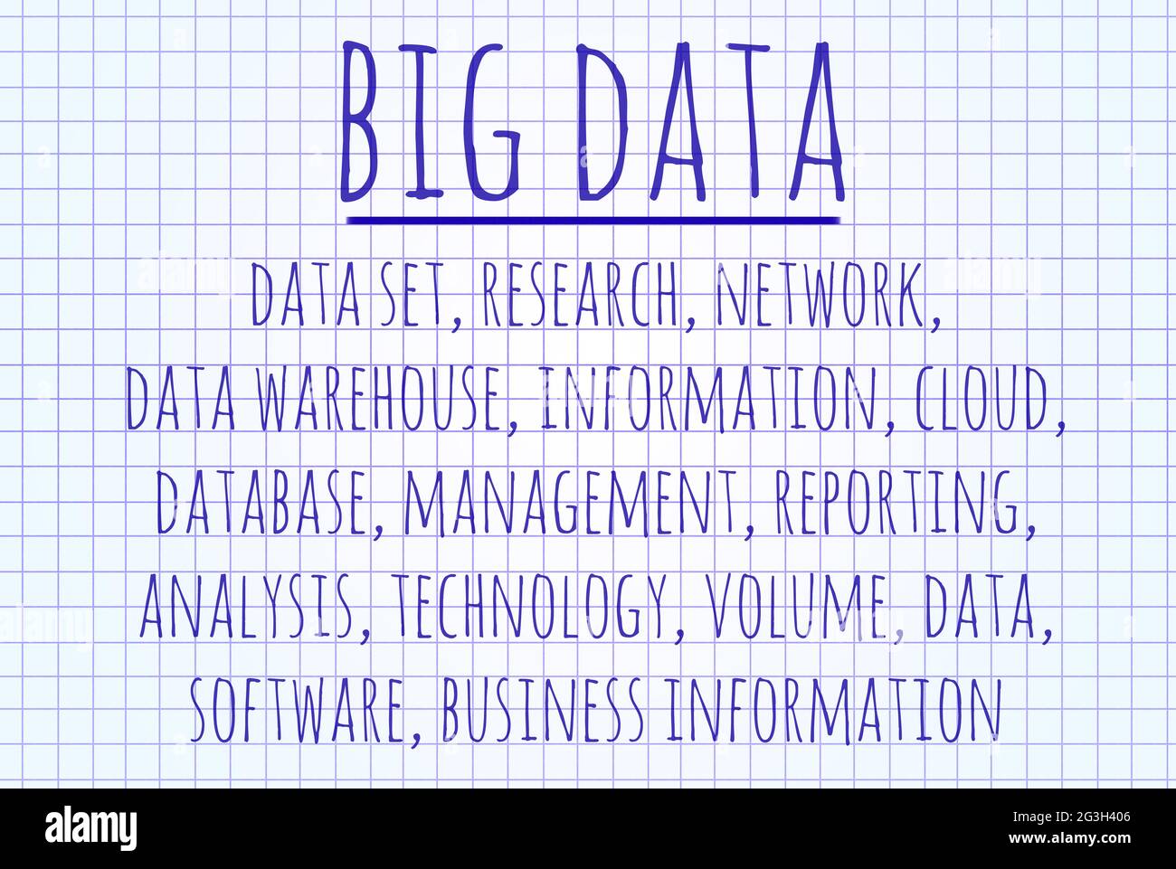 Big data word cloud Stock Photo - Alamy