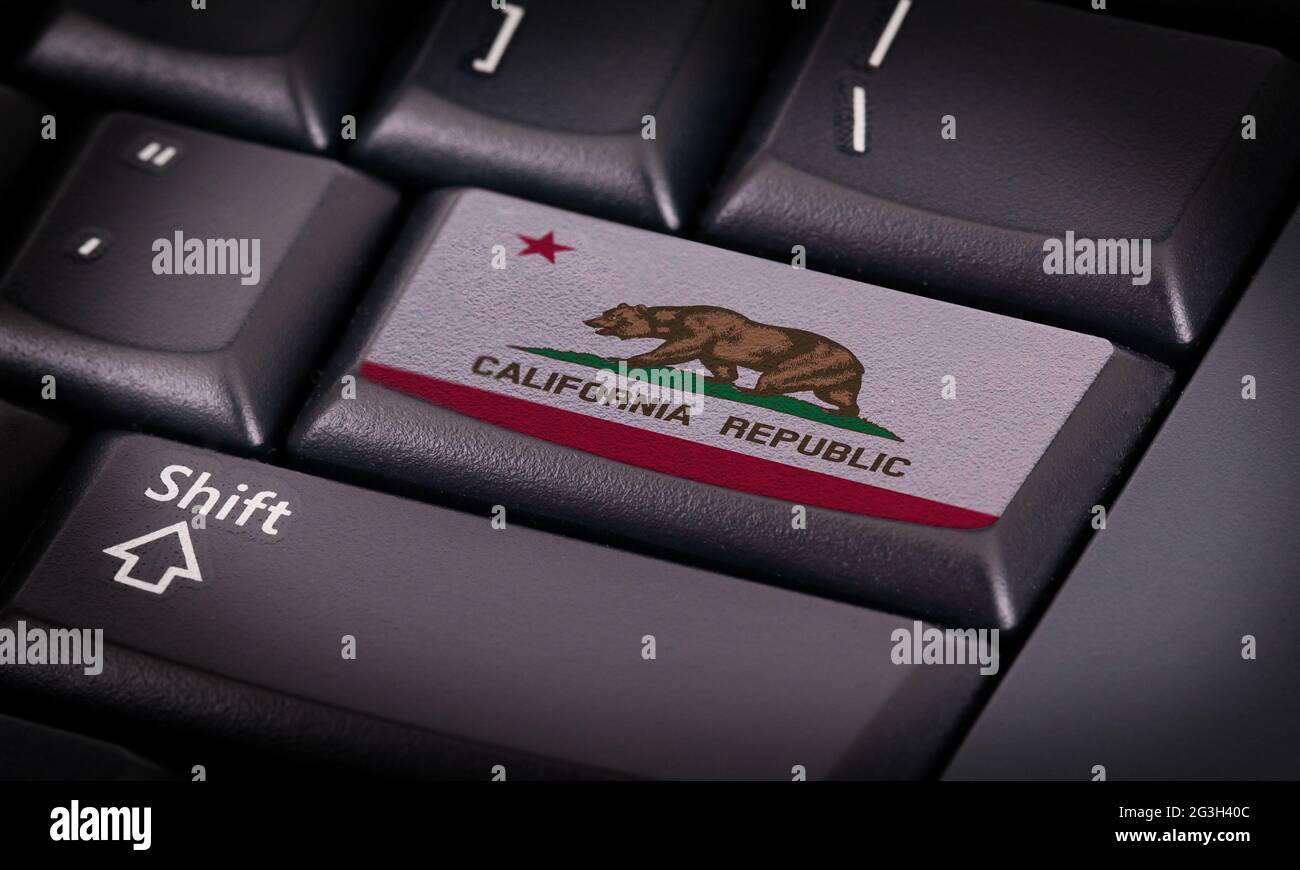 Flag on keyboard Stock Photo - Alamy