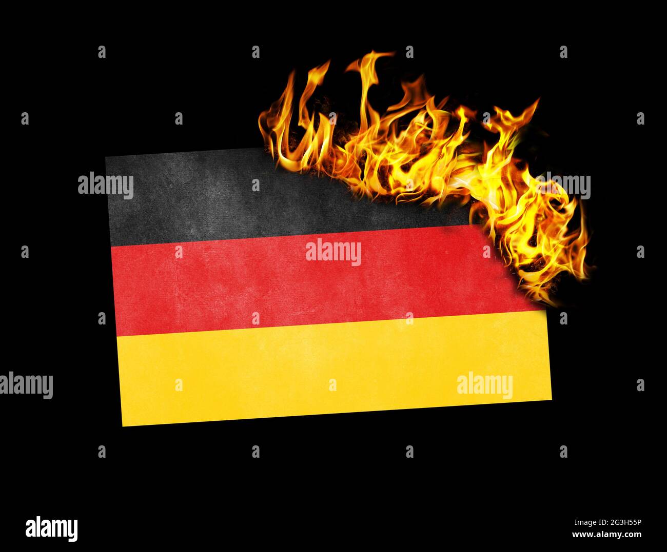 Flag burning - Germany Stock Photo - Alamy