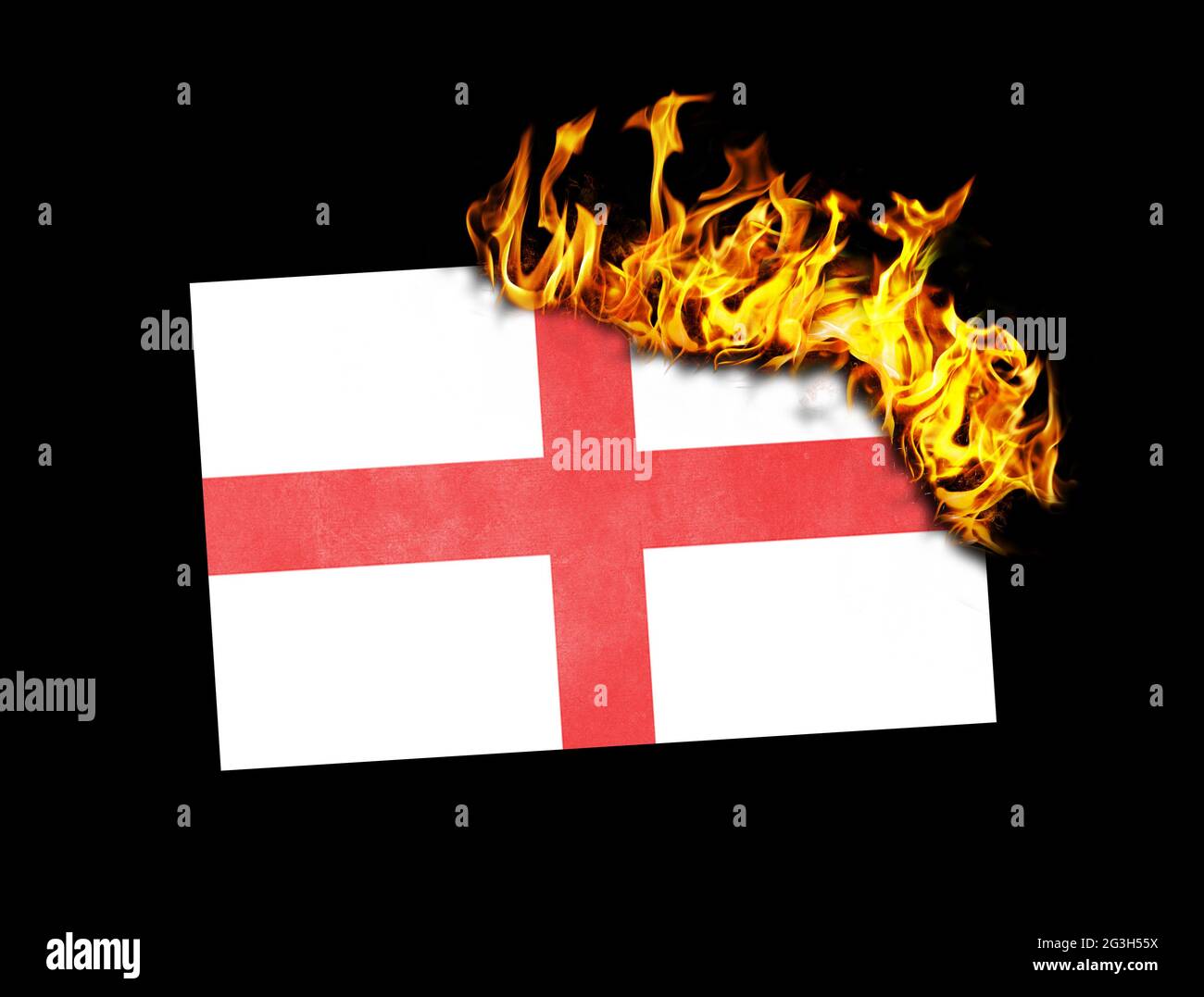 Flag burning - England Stock Photo - Alamy