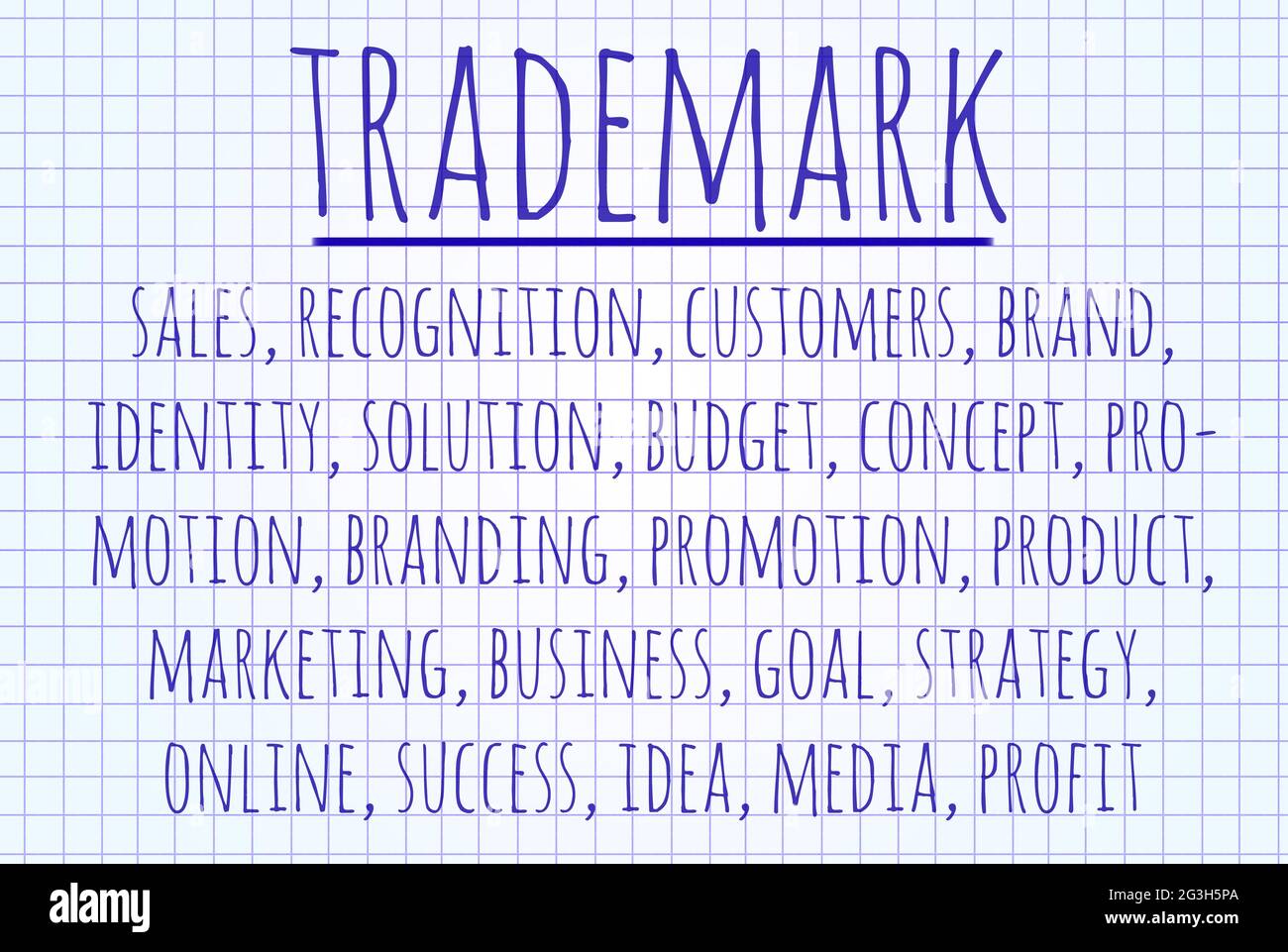 Trademark word cloud Stock Photo - Alamy