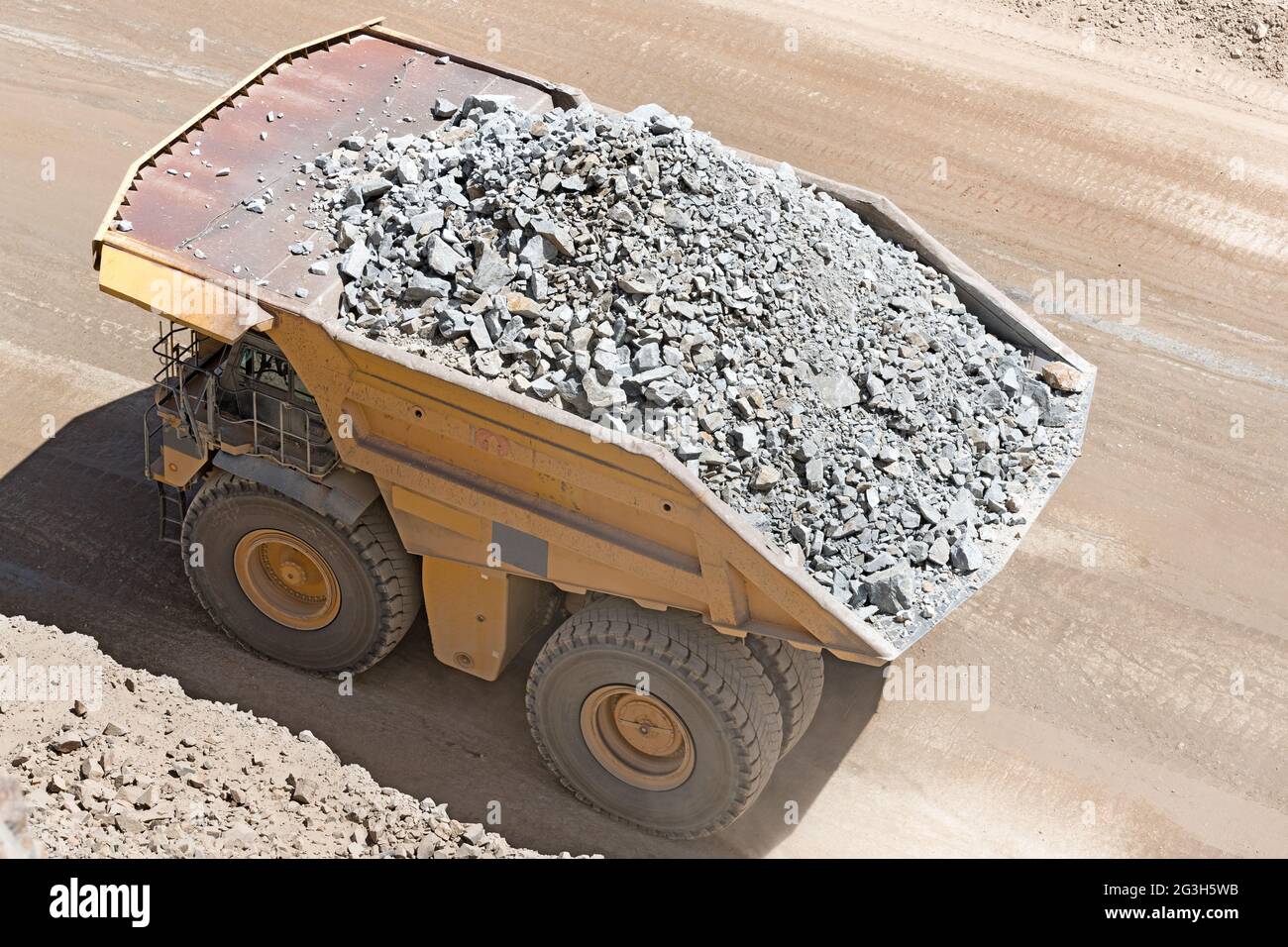 Aerial view gravel truck in hi-res stock photography and images - Alamy