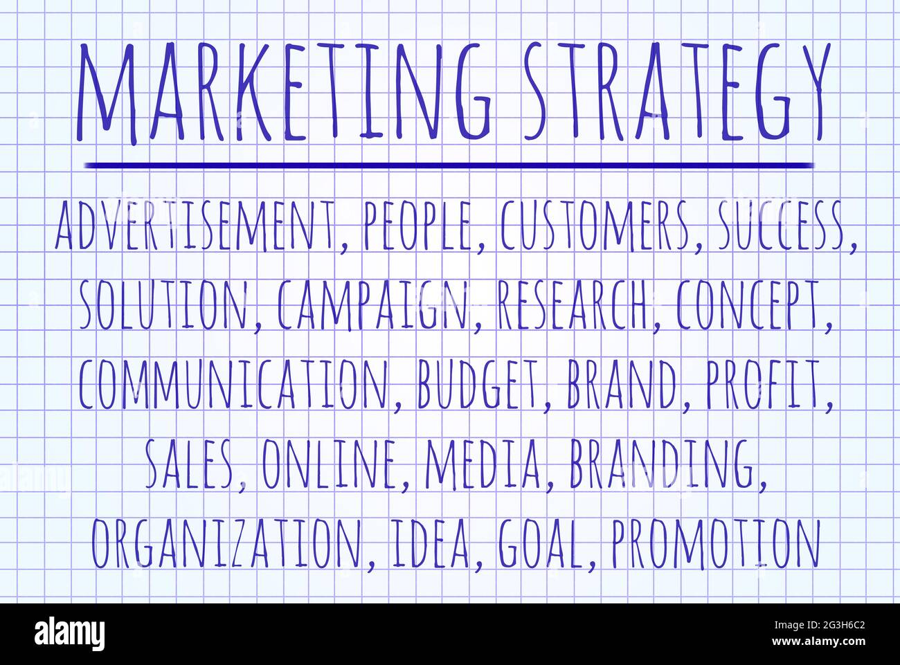 Marketing strategy word cloud Stock Photo - Alamy