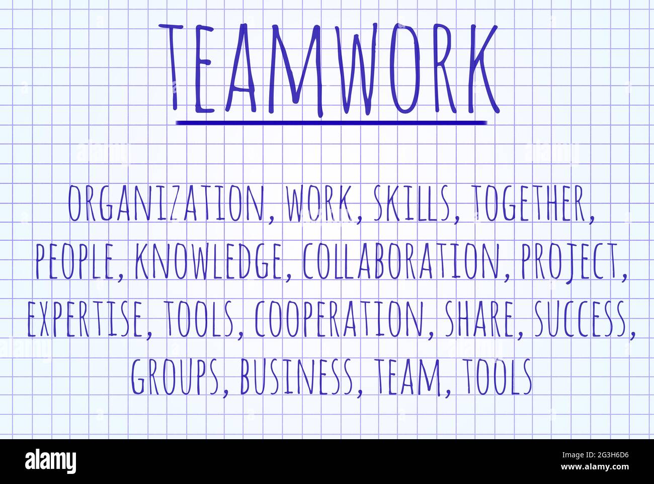 Teamwork word cloud Stock Photo - Alamy