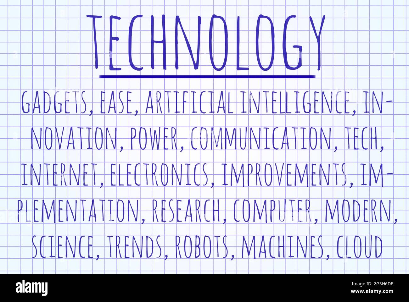 Technology word cloud Stock Photo - Alamy