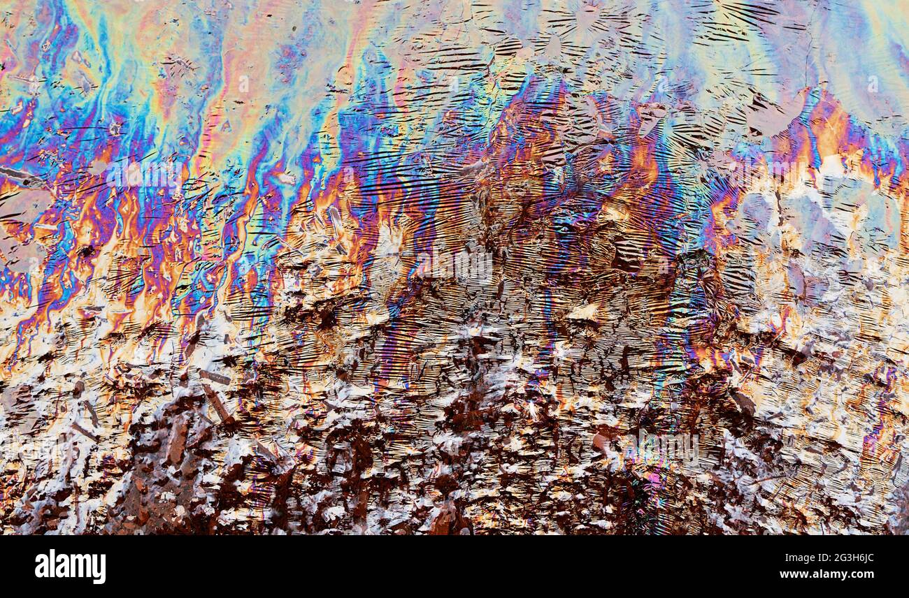 Oil Slick close up - abstract background Stock Photo - Alamy