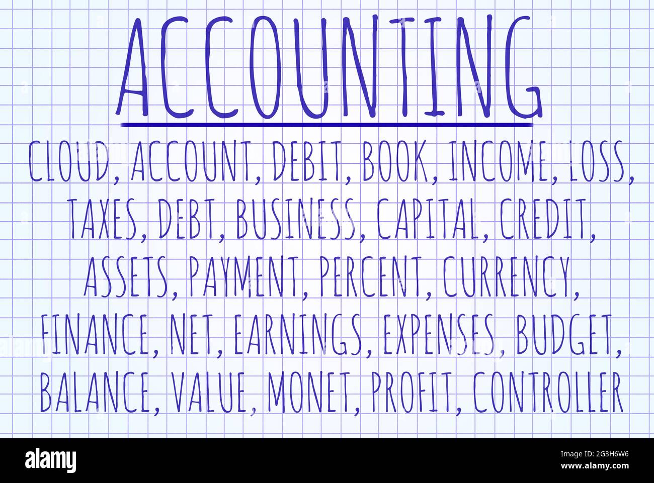 Accounting word cloud Stock Photo - Alamy