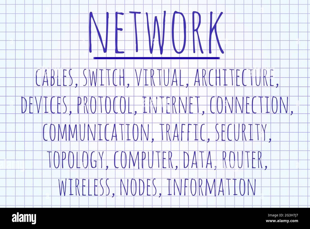 Network word cloud Stock Photo - Alamy