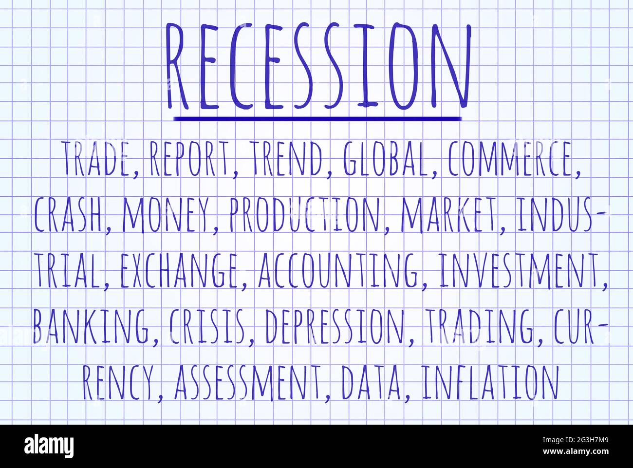 Recession word cloud Stock Photo - Alamy