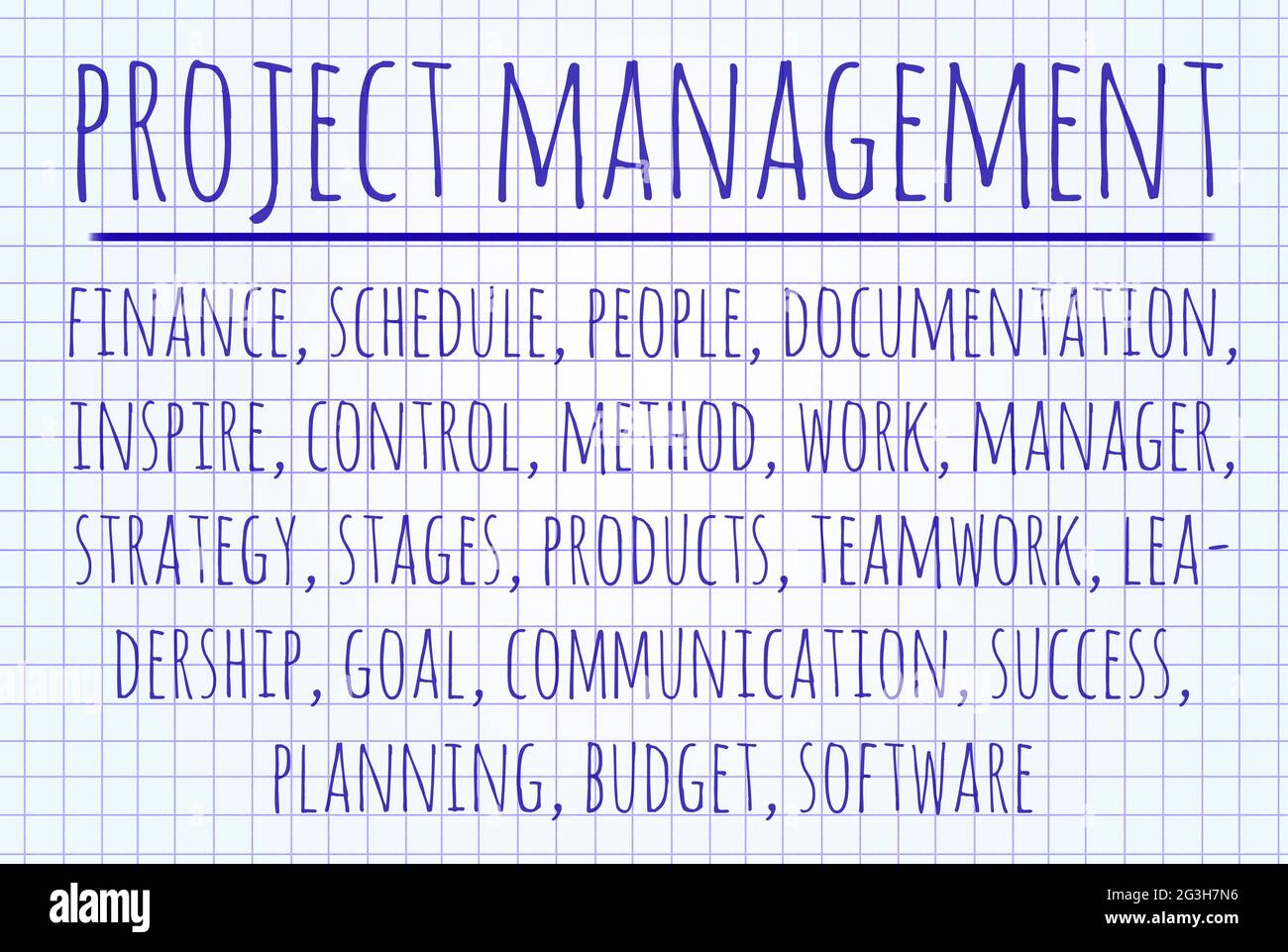 Project management word cloud Stock Photo - Alamy