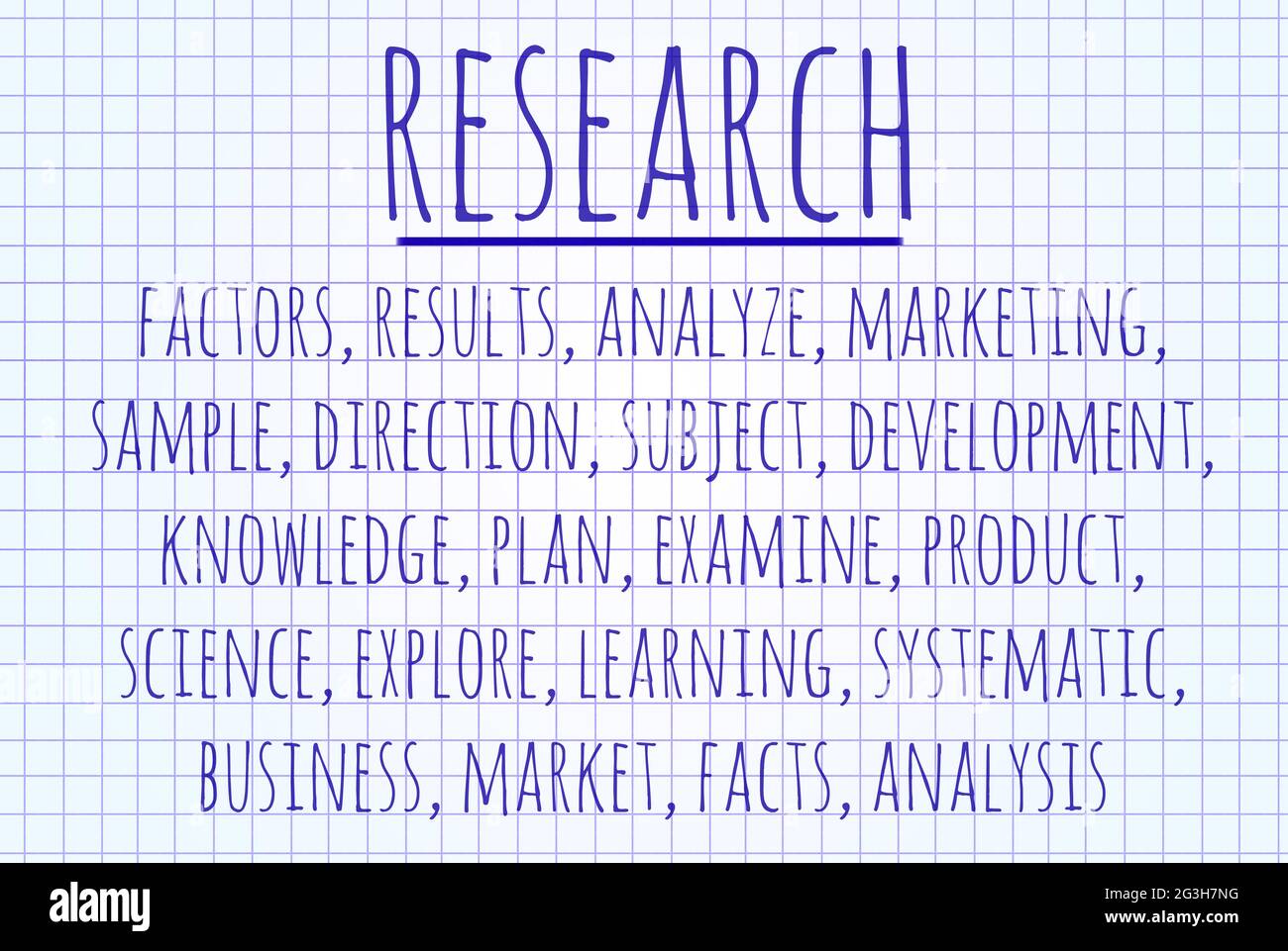 Research word cloud Stock Photo - Alamy