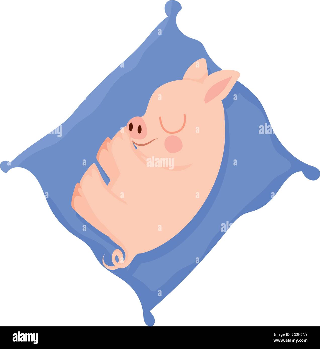 pretty piggy resting Stock Vector Image & Art - Alamy