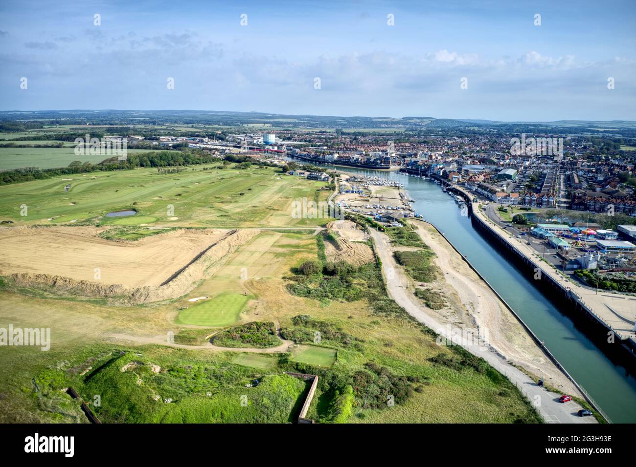 The River Arun running between the links golf course and the resort ...
