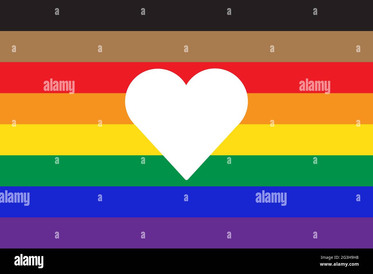 New Pride Flag Lgbtq With Heart Shape Icon Inside Redesign Including