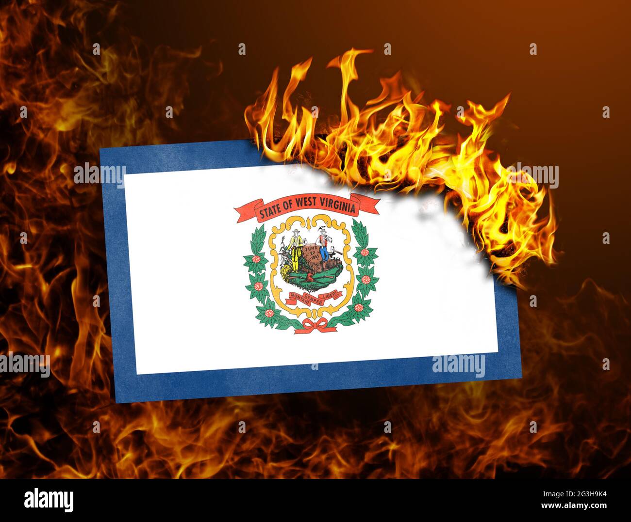 Us west virginia state flag hi-res stock photography and images - Alamy
