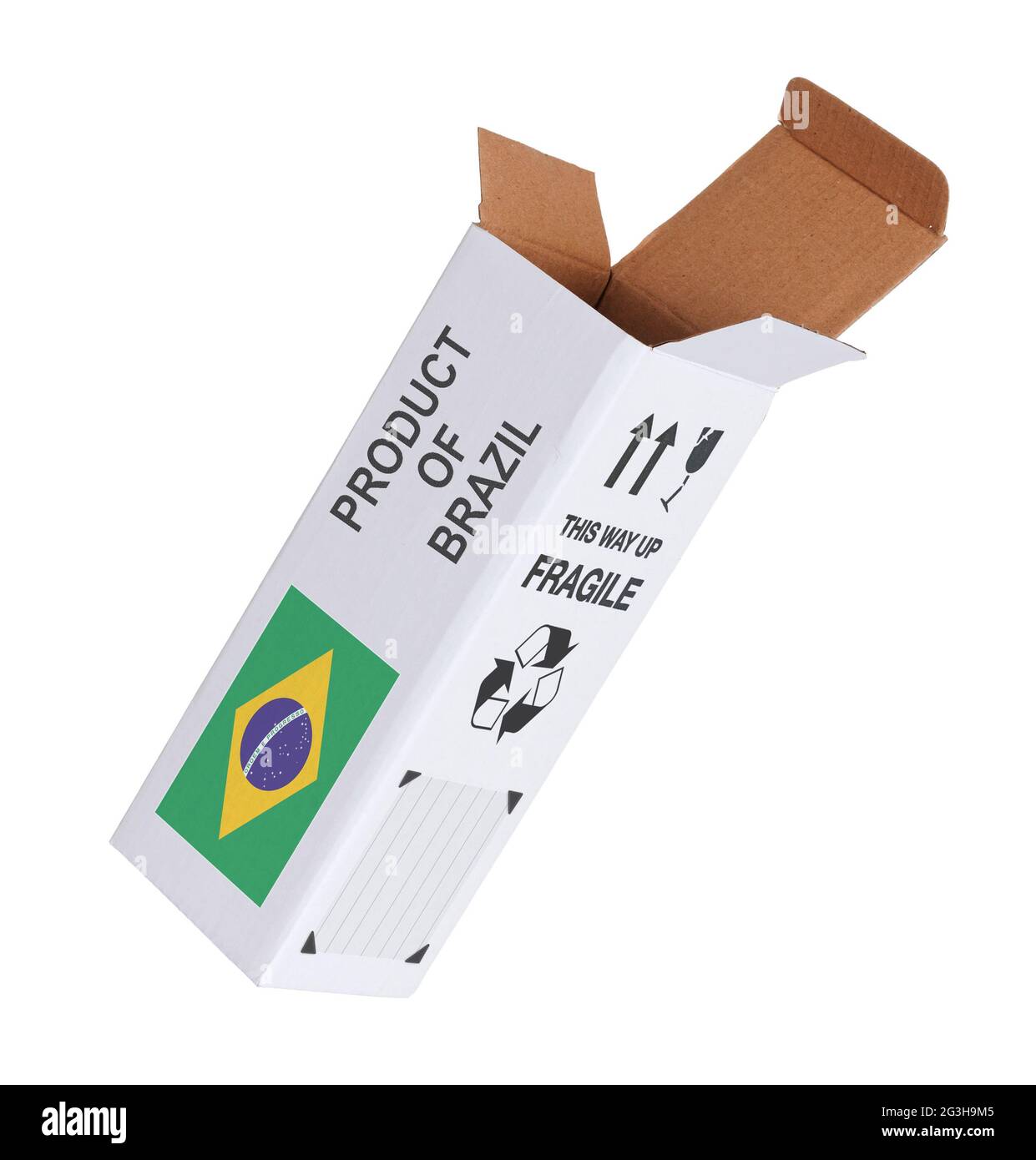 Concept of export - Product of Brazil Stock Photo - Alamy