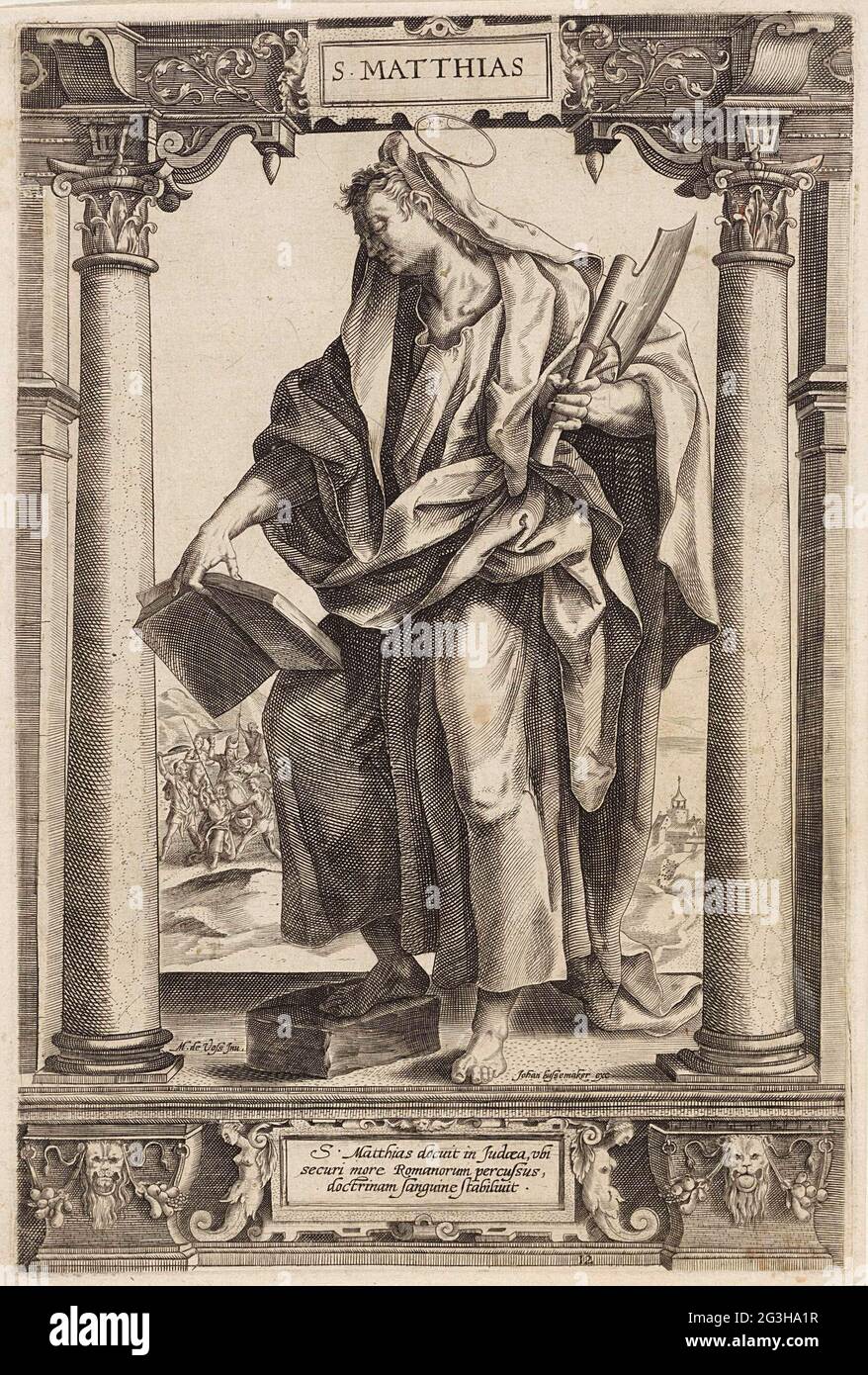 H. Mattias; S. Matthias; Christ and the twelve apostles, and H. Paulus ...