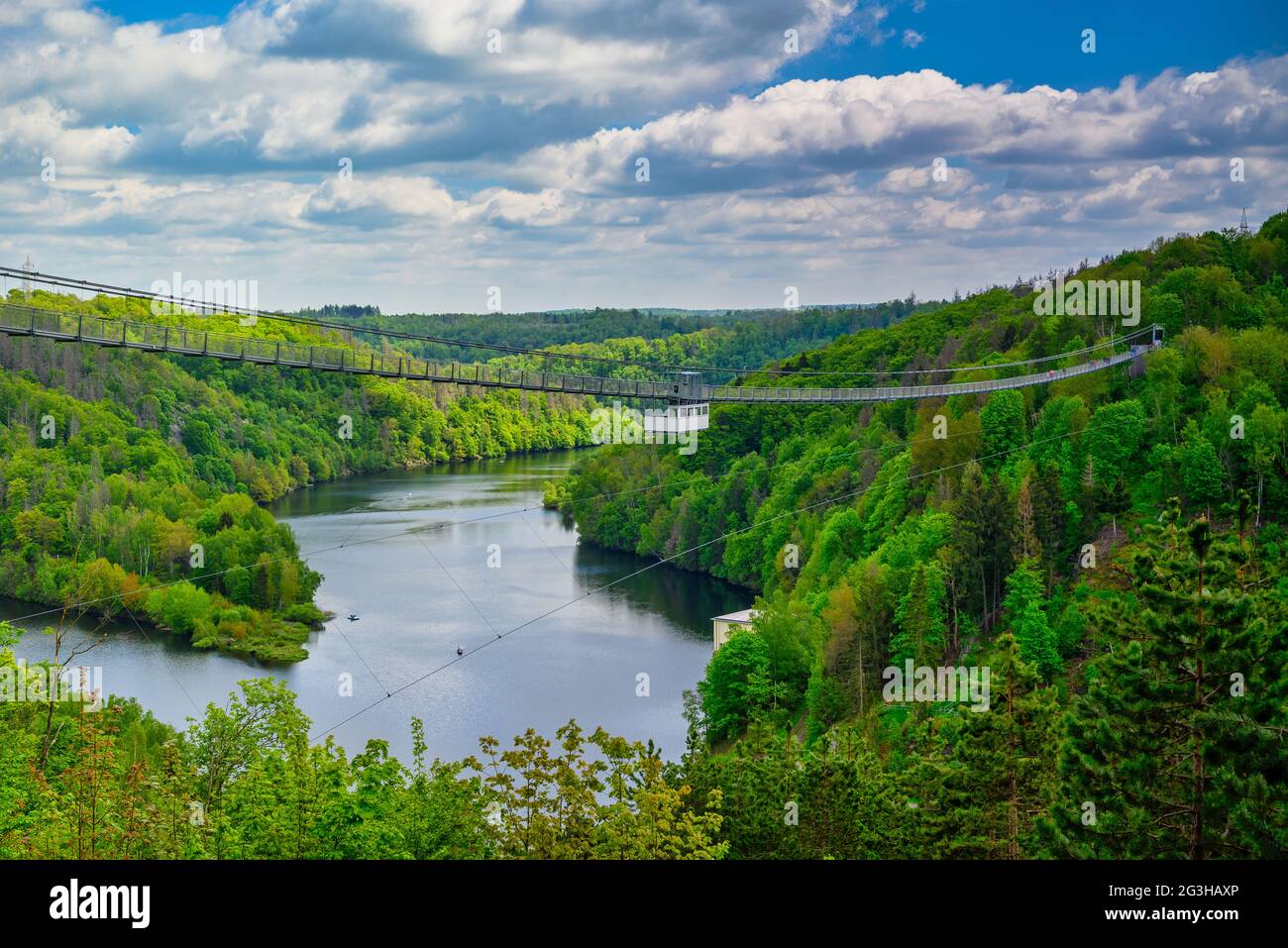 The Titan RT pedestrian suspension bridge in the Harz Mountains Stock ...