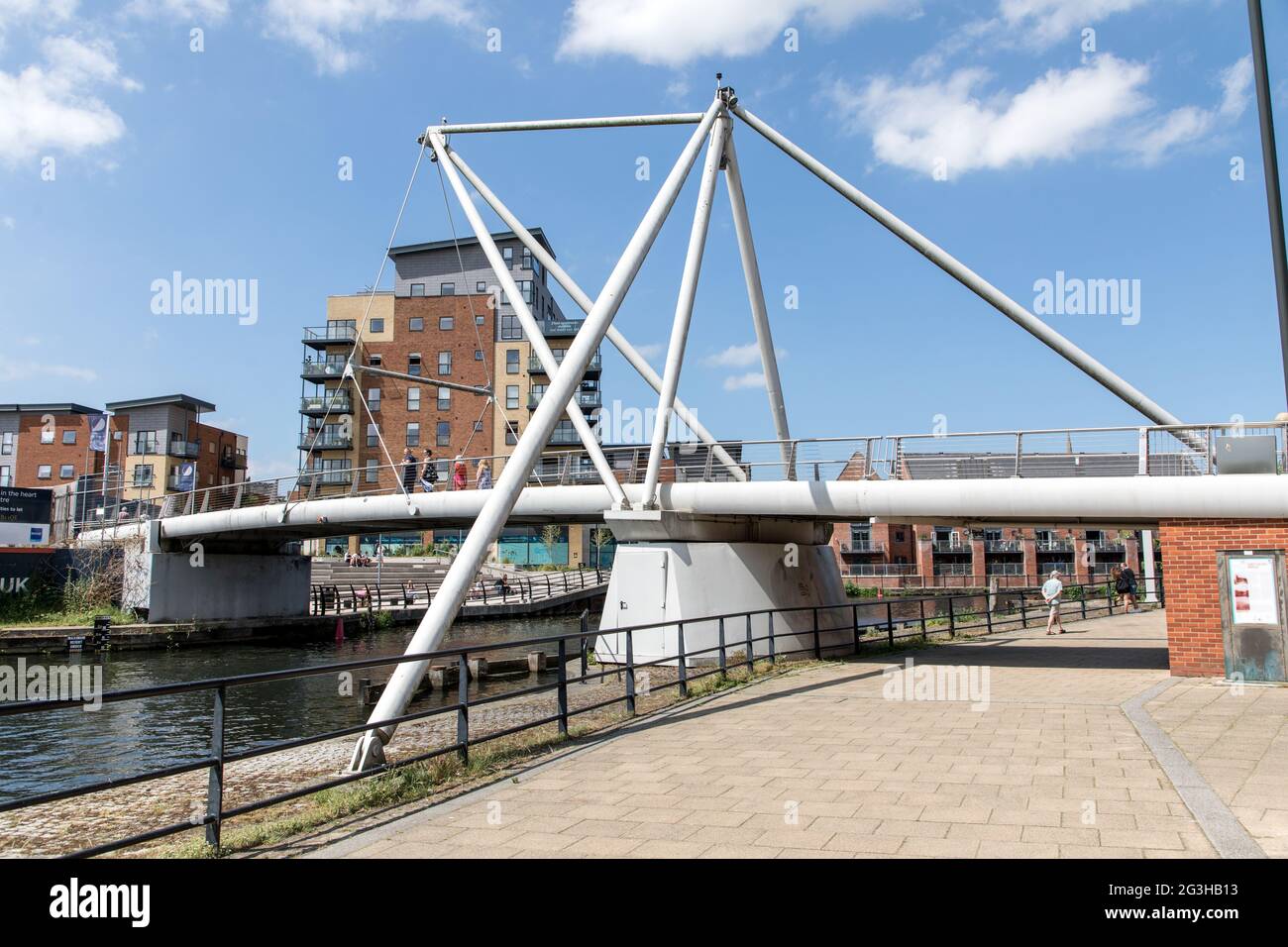 Lady Julian Bridge is a swing bridge for pedestrian and cycle bridge ...