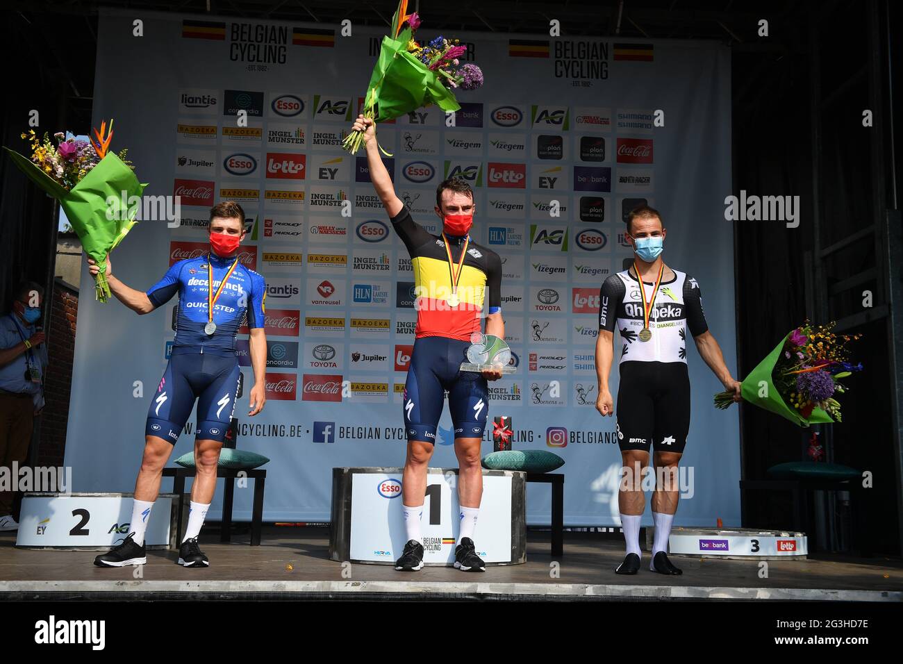 Belgian Remco Evenepoel of Deceuninck - Quick-Step , winner of the ...