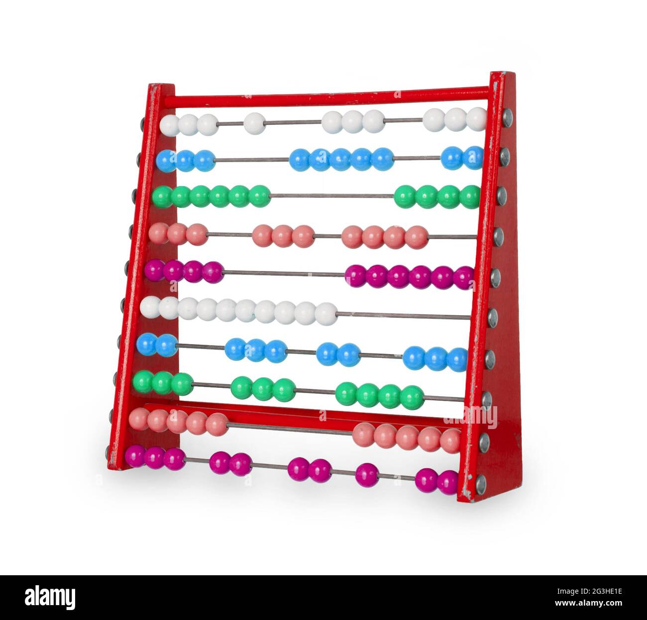 Old abacus on white Stock Photo - Alamy