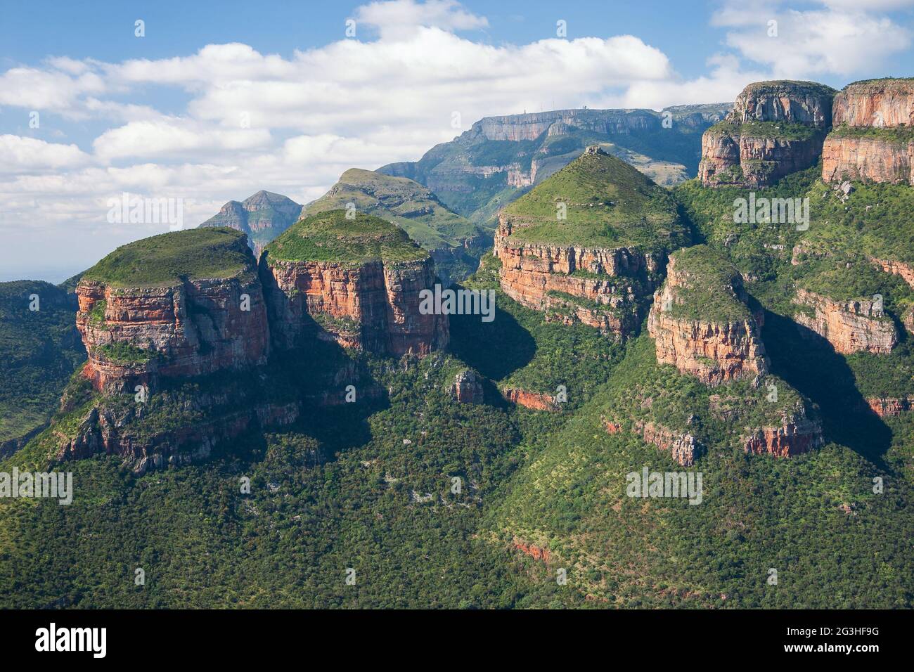 Three Rondavels, three round mountain tops with slightly pointed tops ...