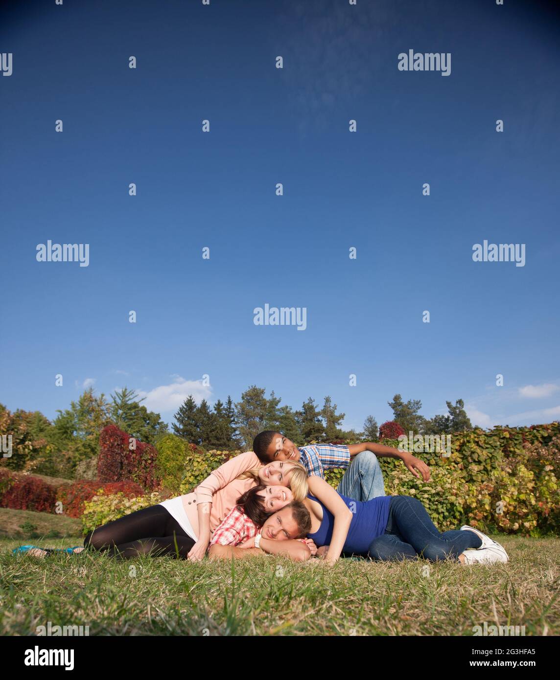 Young happy people outdoor Stock Photo - Alamy