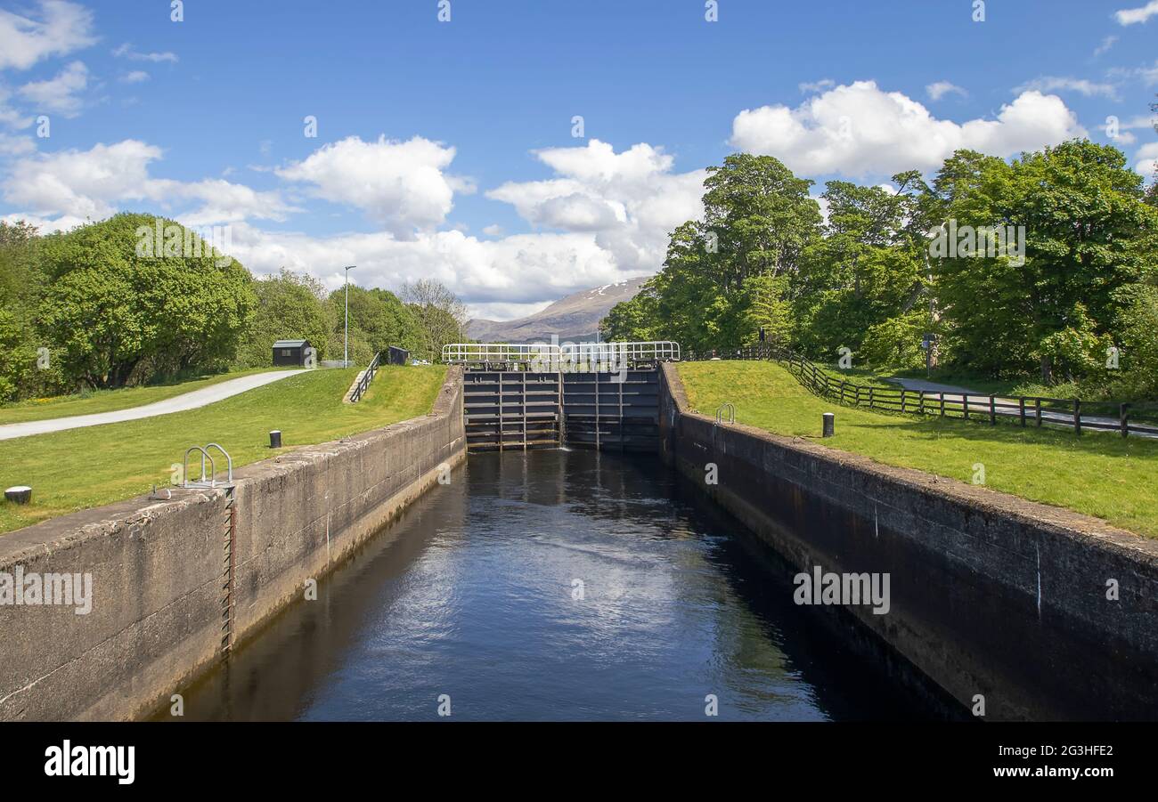 Corpach Sea Lock near Fort William in the Scottish Highlands, UK Stock ...