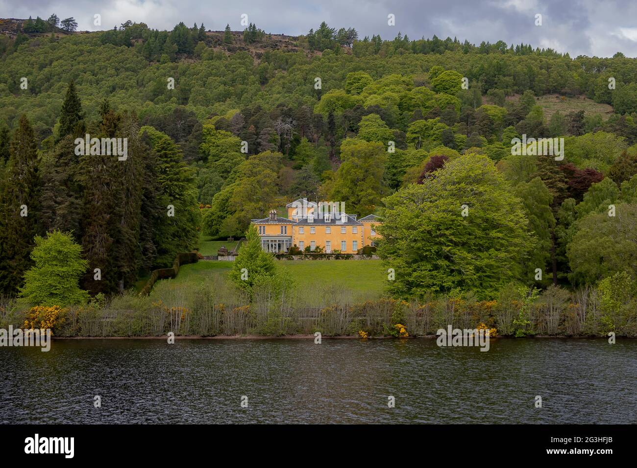 The Caledonian Canal between Inverness and Loch Ness in the Scottish ...