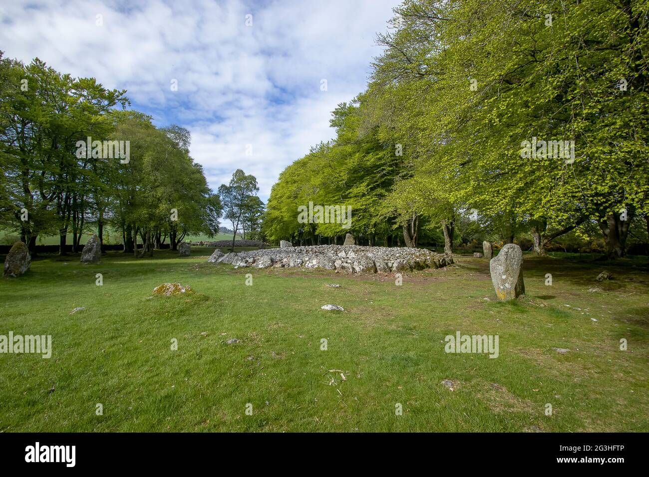 The Bronze Age burial site of Clava Cairns in the Scottish Highlands ...