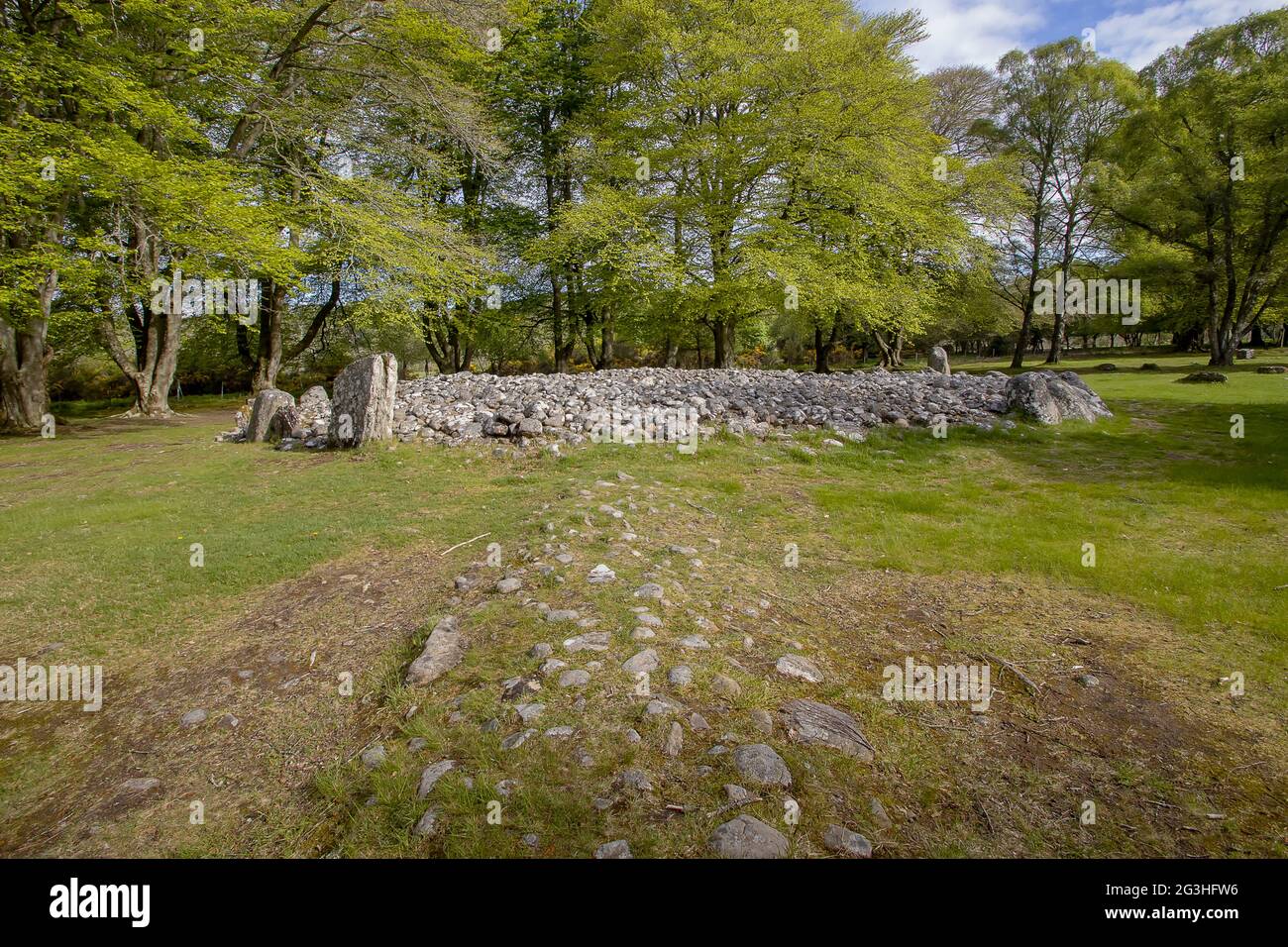 The Bronze Age burial site of Clava Cairns in the Scottish Highlands ...