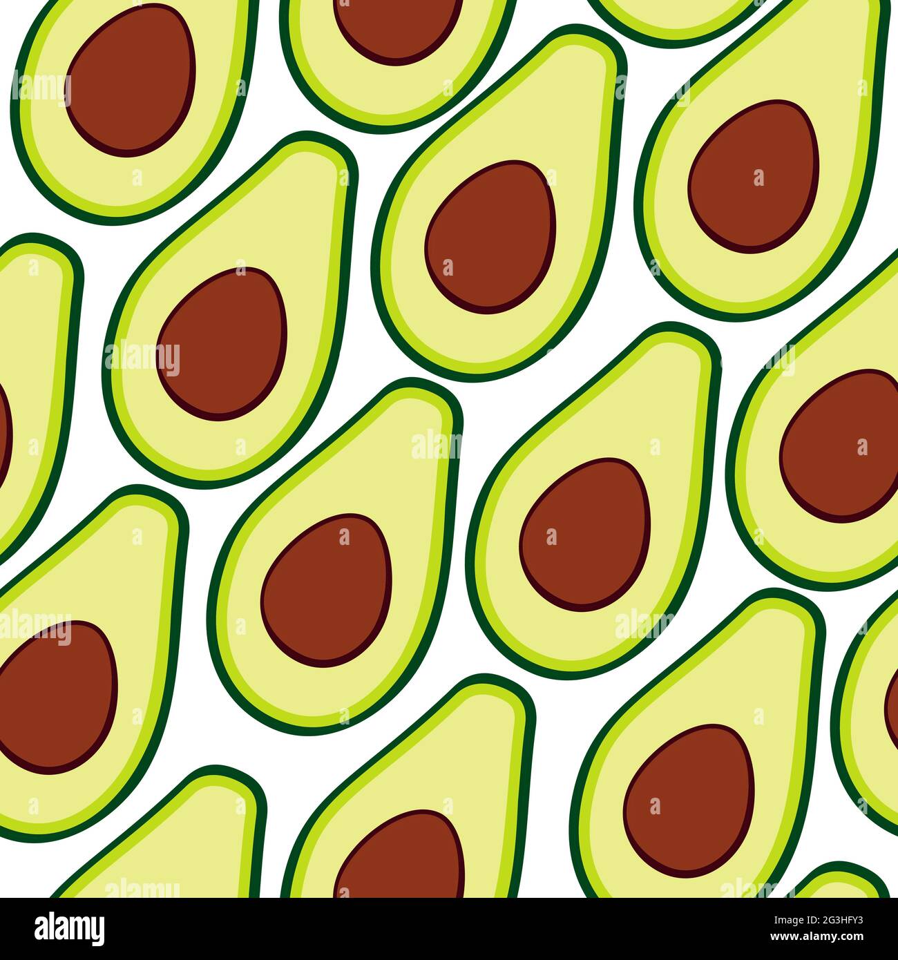Seamless vector pattern with avocado halves for print, fabric and ...
