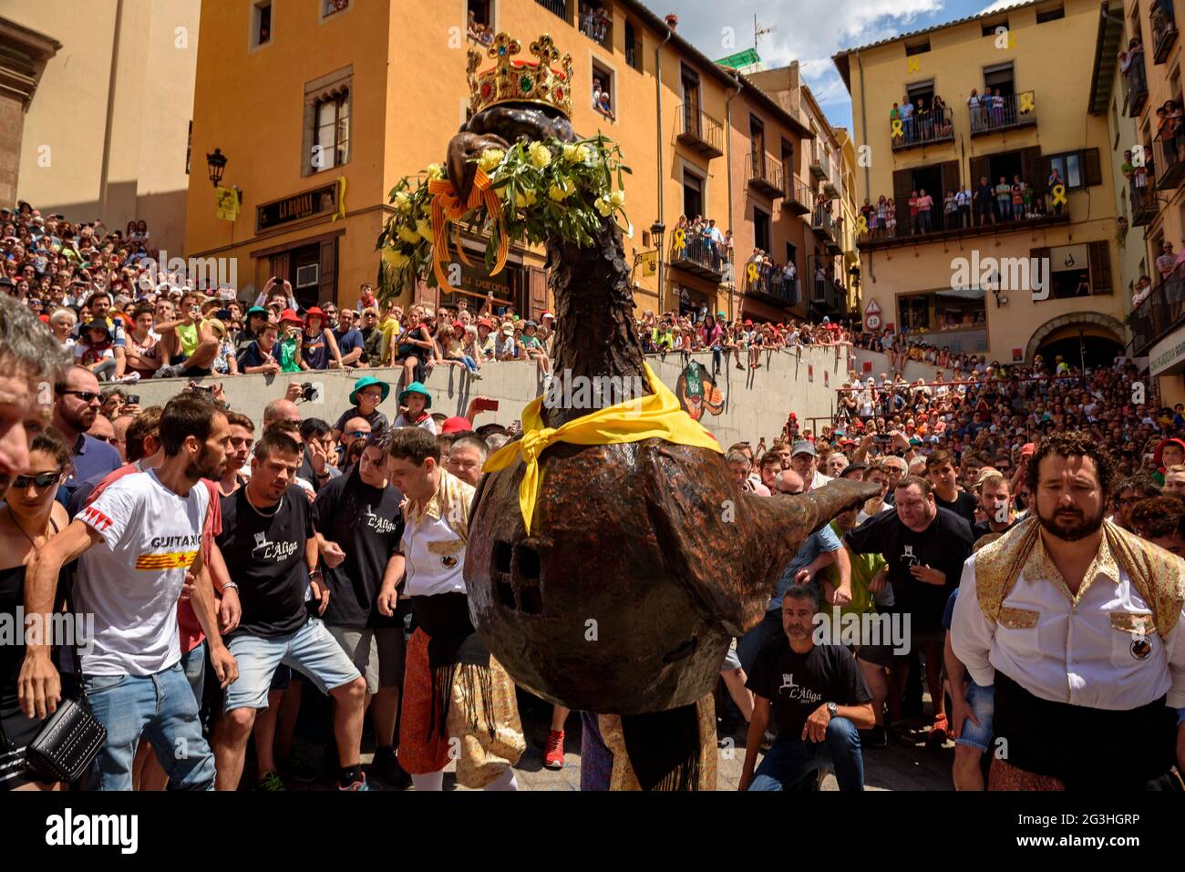 Dance of L'Àliga (the Eagle) in the Patum de Berga festival, UNESCO ...