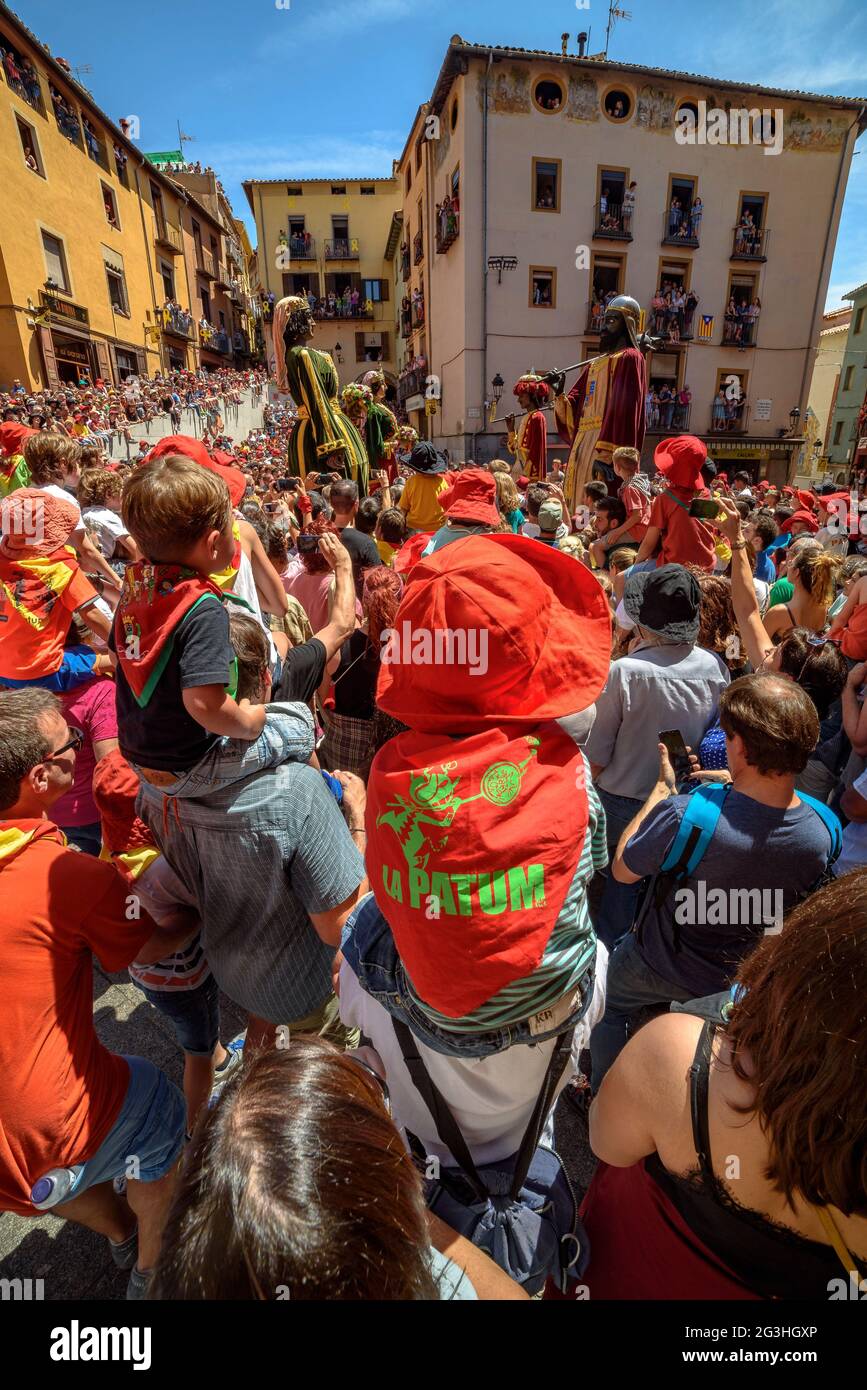 Dance of the Gegants (Giants) in the Patum de Berga festival, UNESCO ...