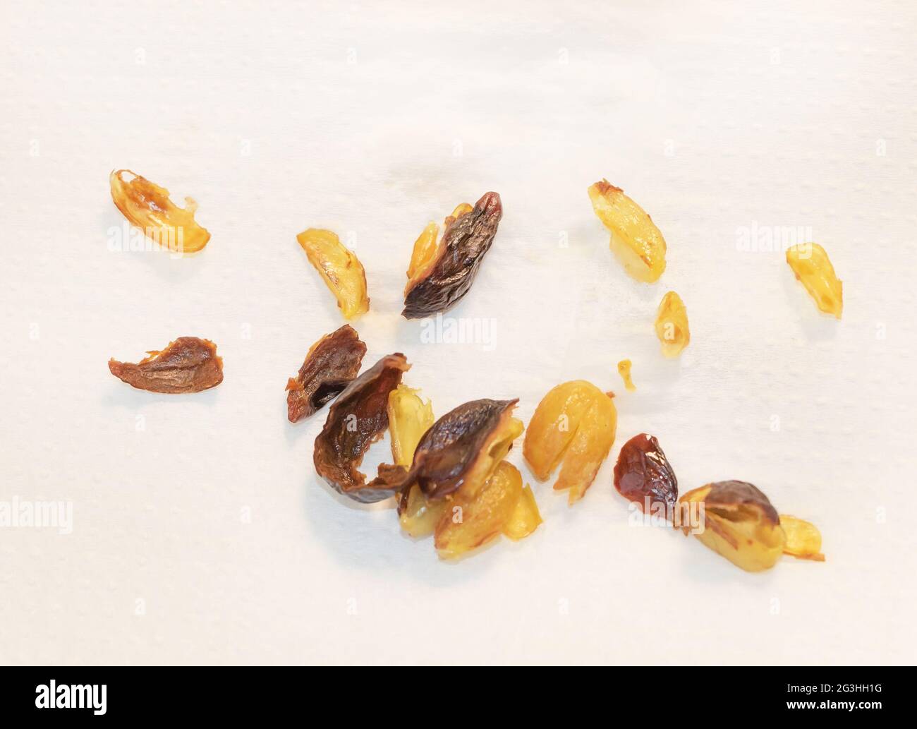 Coffee bean peels on a tissue good for making a flavored tea Stock ...